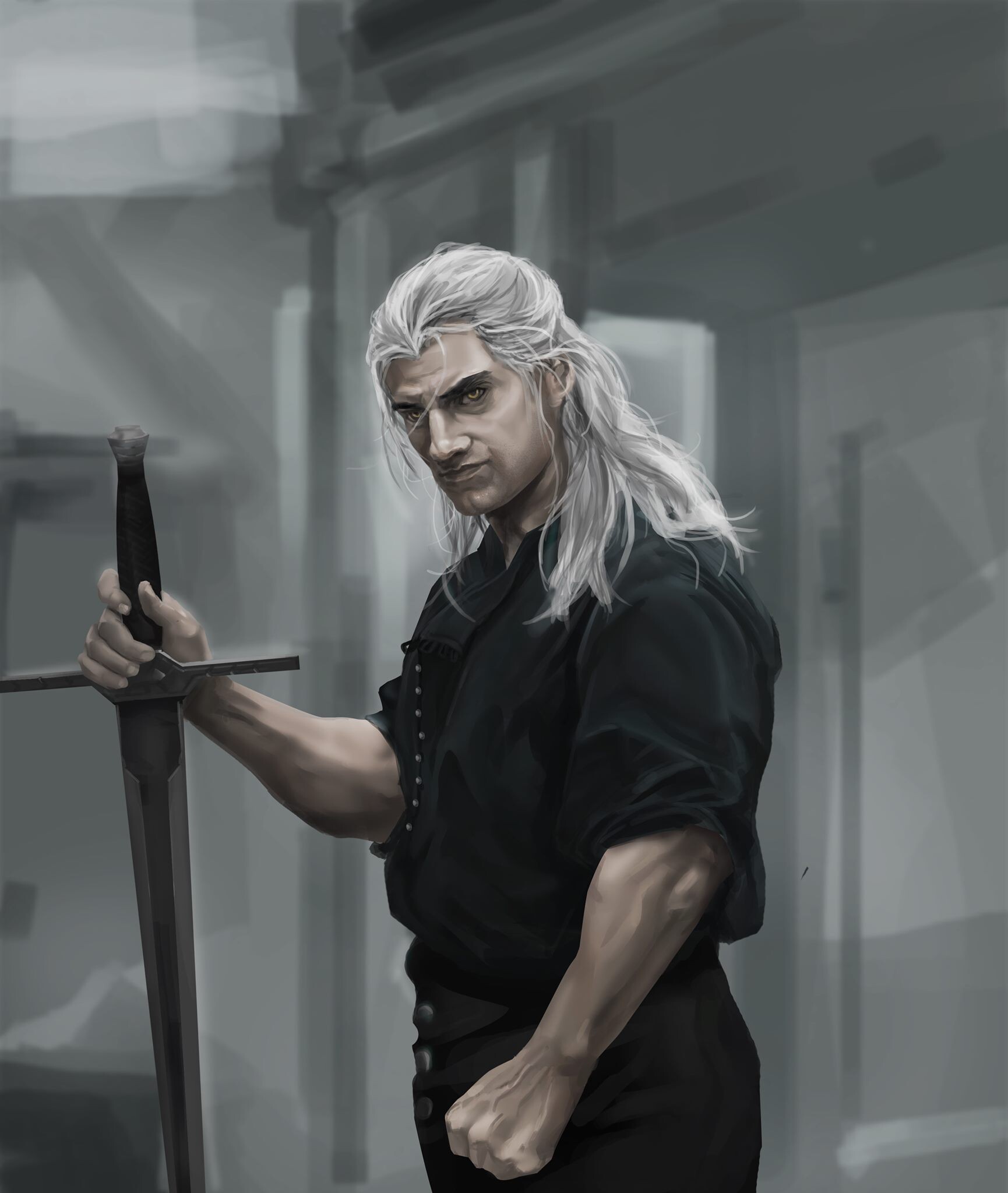 ArtStation - The Witcher Henry Cavill Timelapse