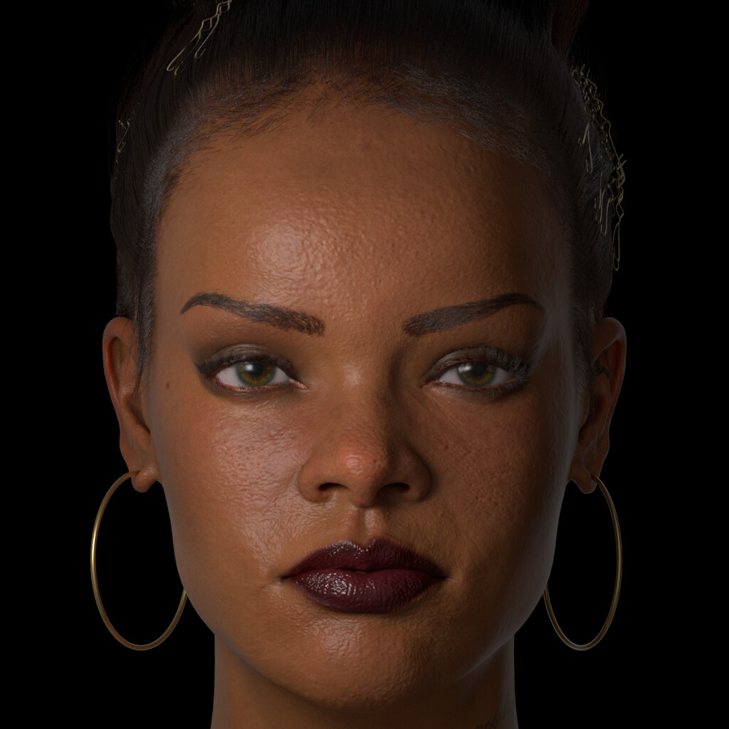 ArtStation - 3D Model of 'Rihanna' (2021)