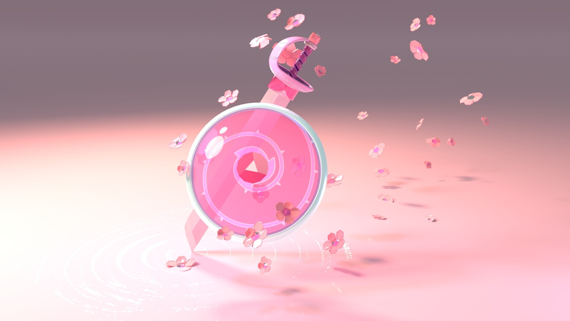 ArtStation - Rose Quartz Sword & Shield