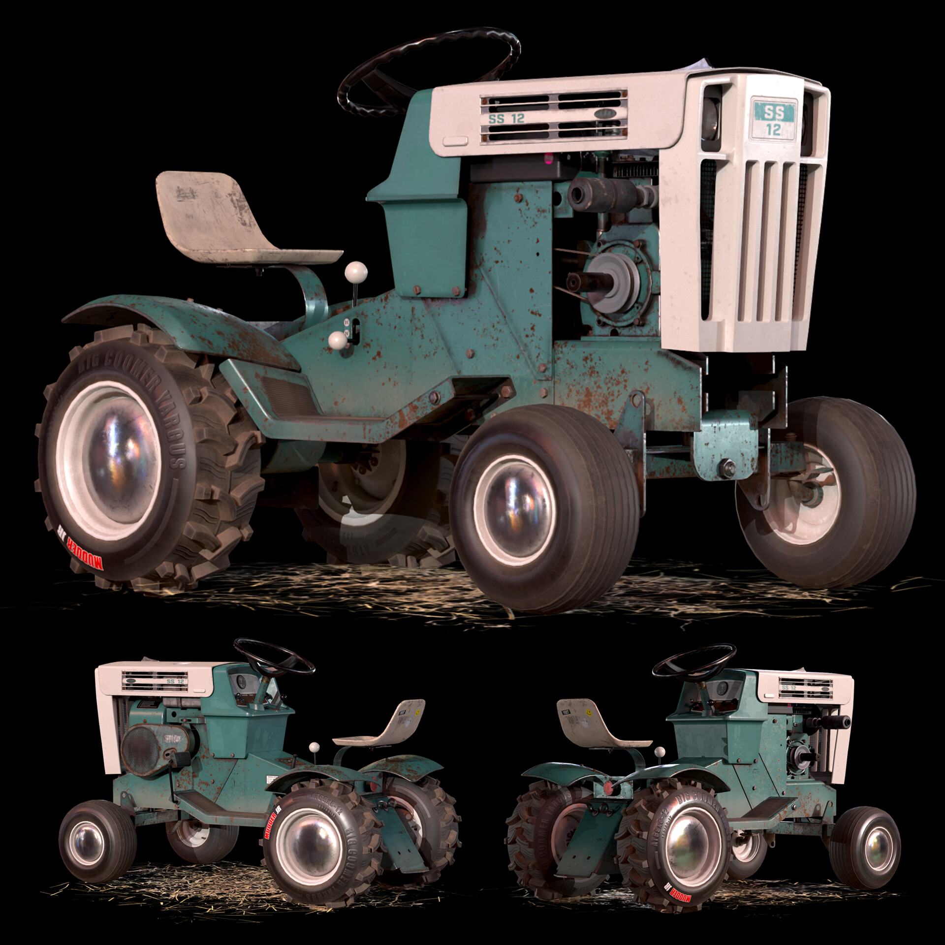 ArtStation - Vintage SEARS Lawn Tractor