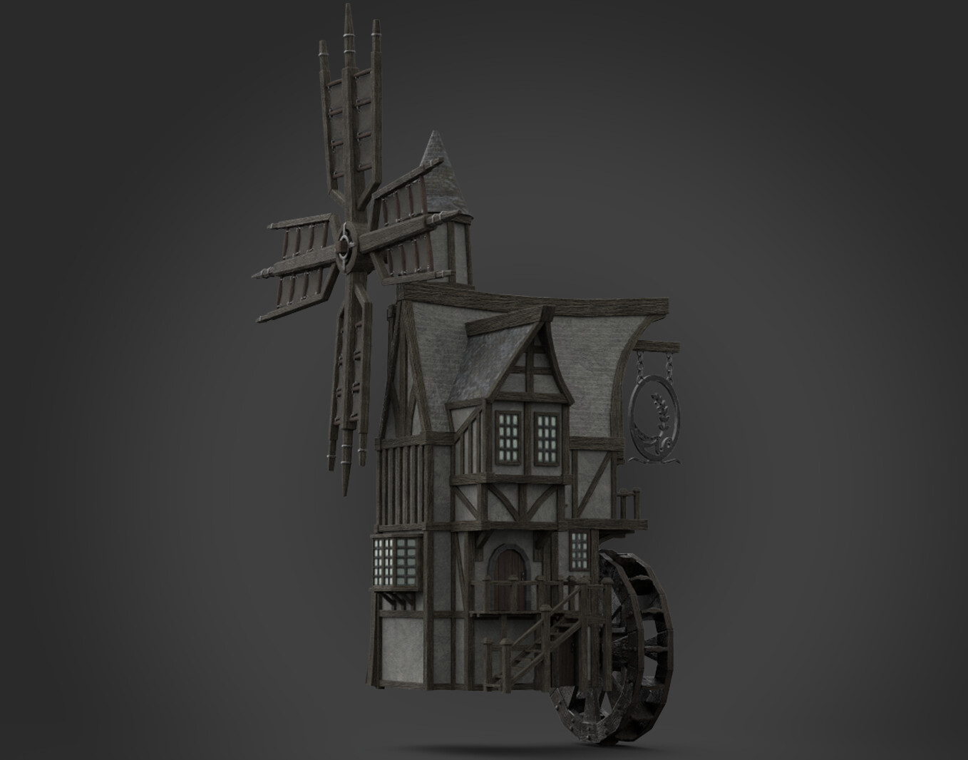 ArtStation - Medieval Windmill & Water Wheel Unreal Engine 5
