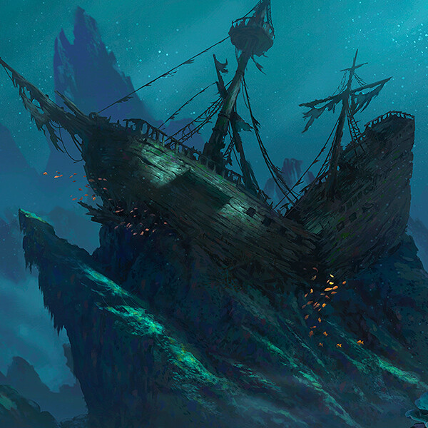 ArtStation - Shipwreck - Vintage Disney Style