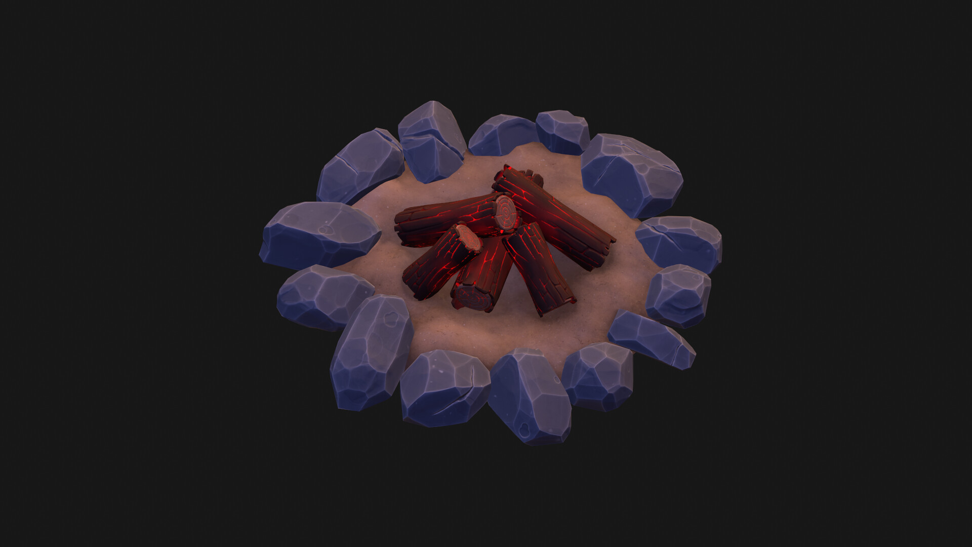 ArtStation - Stylized Campfire