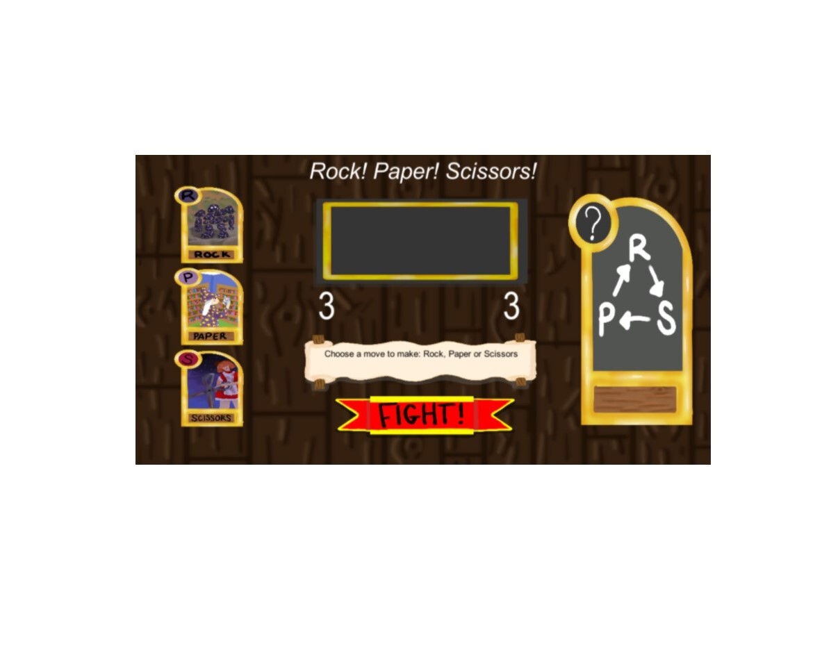 ArtStation - Rock Paper Scissors card game GUI