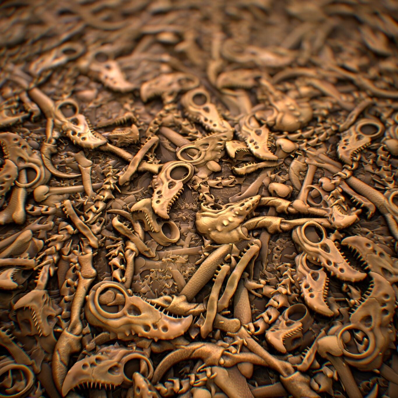 ArtStation - Stylized Bird Bones Material