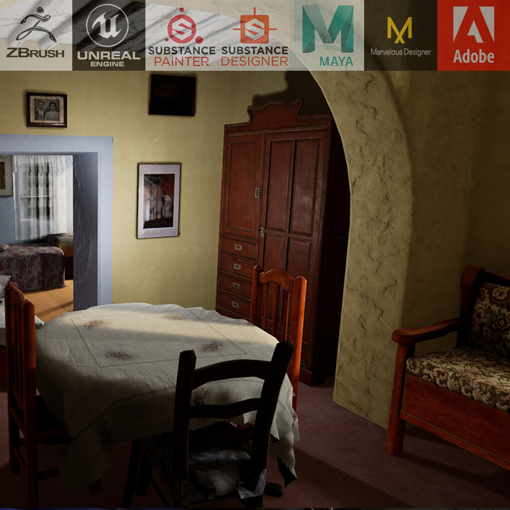 ArtStation - Greek Living Quarters VR recreated from Photos.