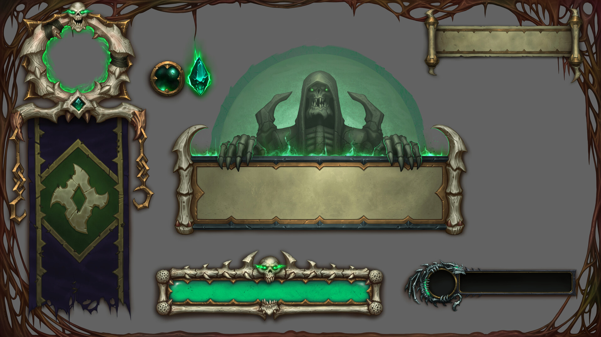 ArtStation - Necrolord-themed Stream Overlay