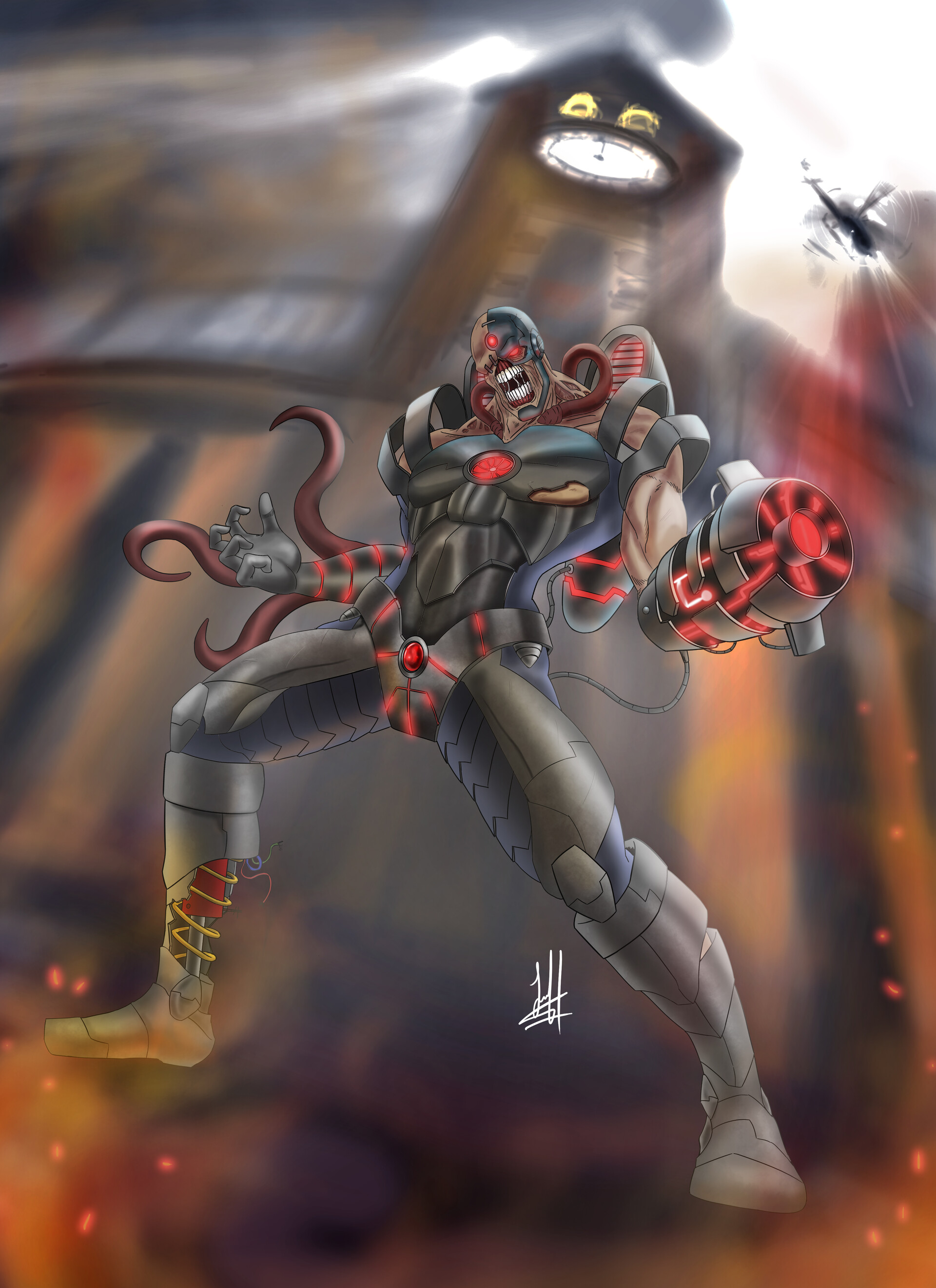 ArtStation - Illustration: Némesis-cyborg