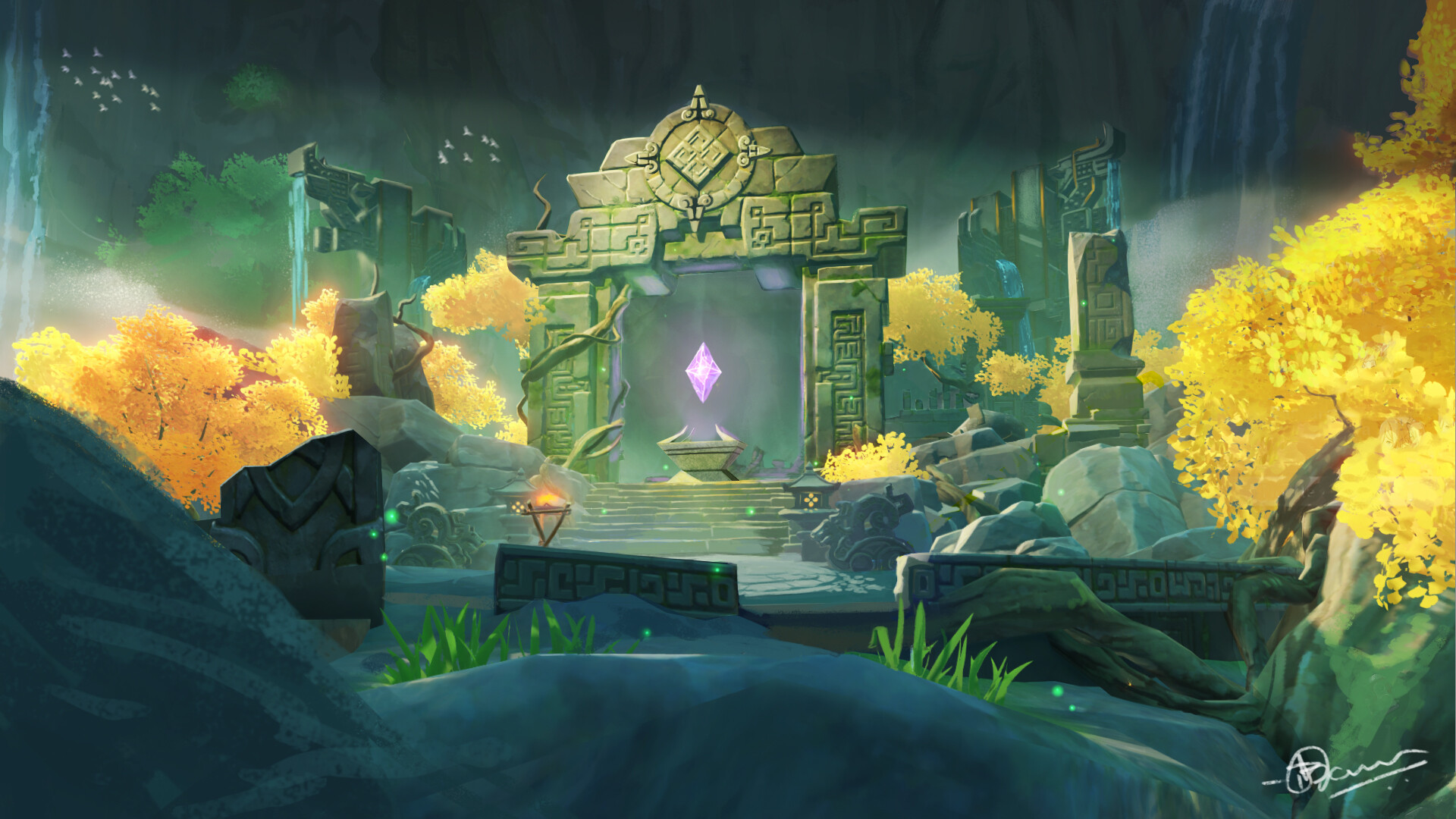 ArtStation - Deep into the Ruins...