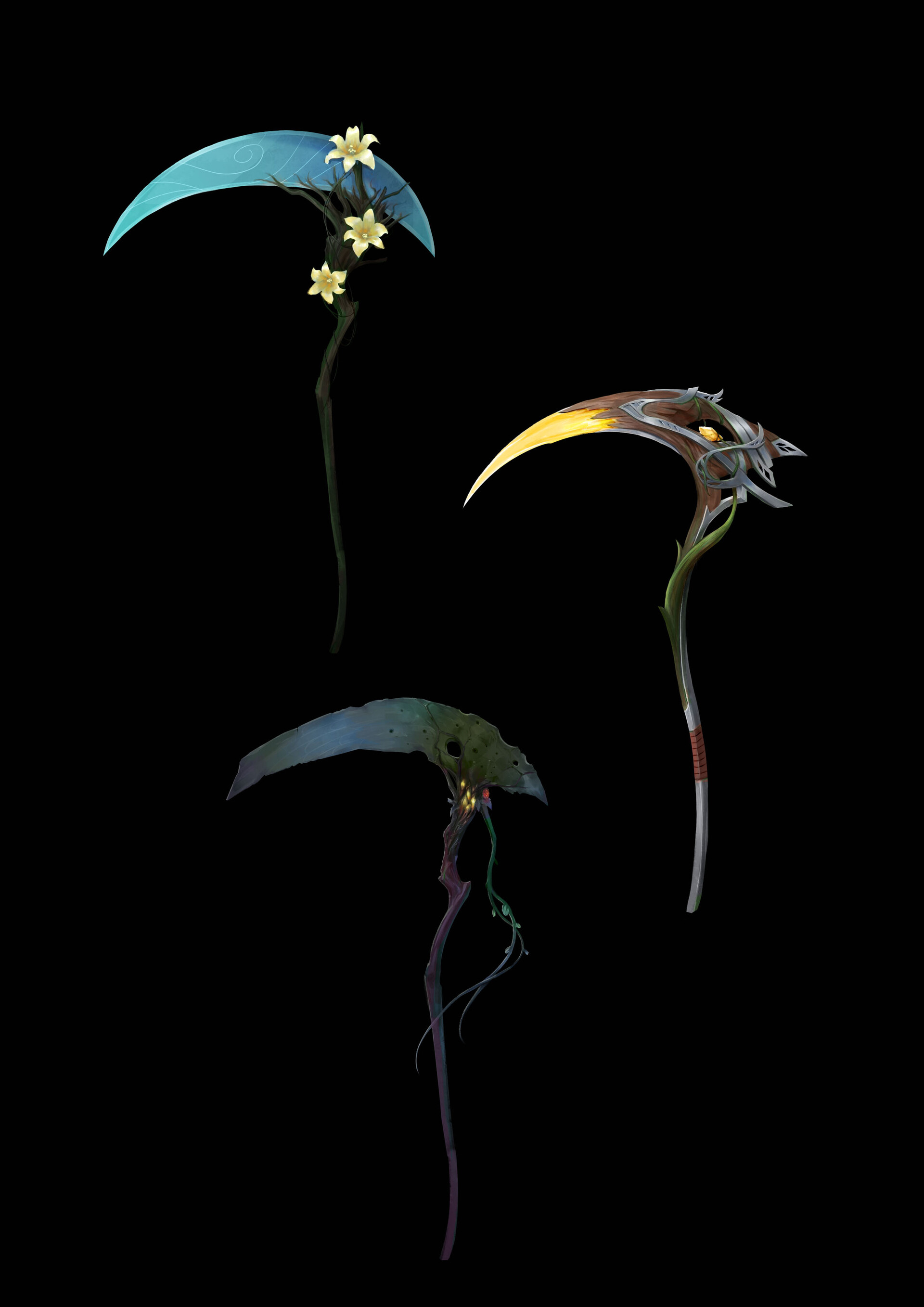 ArtStation - Fantasy Weapon - Nature Scythe