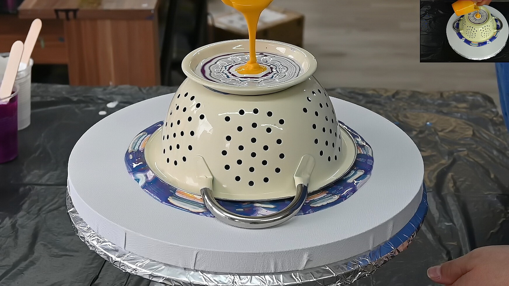 ArtStation - Leaky COLANDER acrylic pour ~ Kaleidoscopic flower ~ Fluid ...