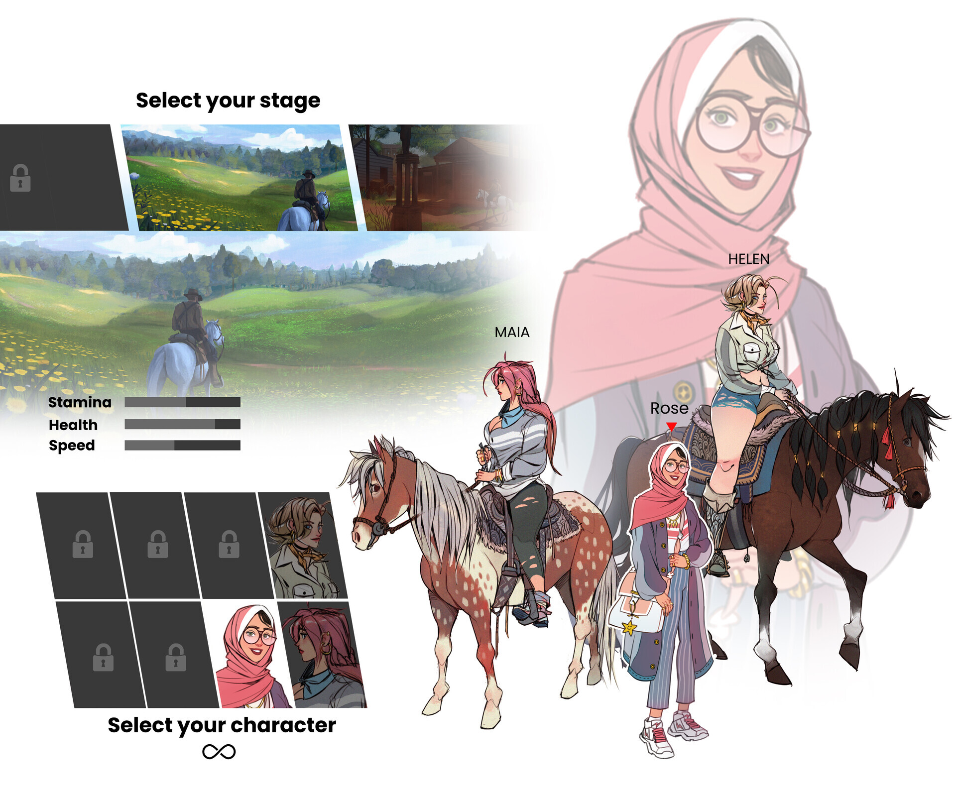 ArtStation - Horses Racing