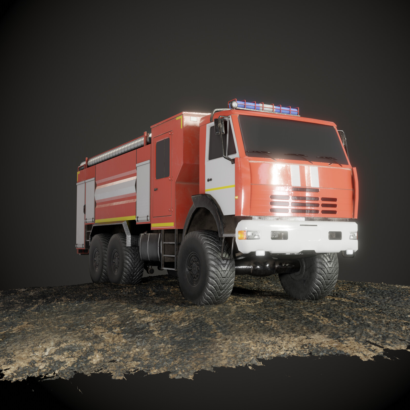 ArtStation - kamaz fire truck, Асгат Саляхов