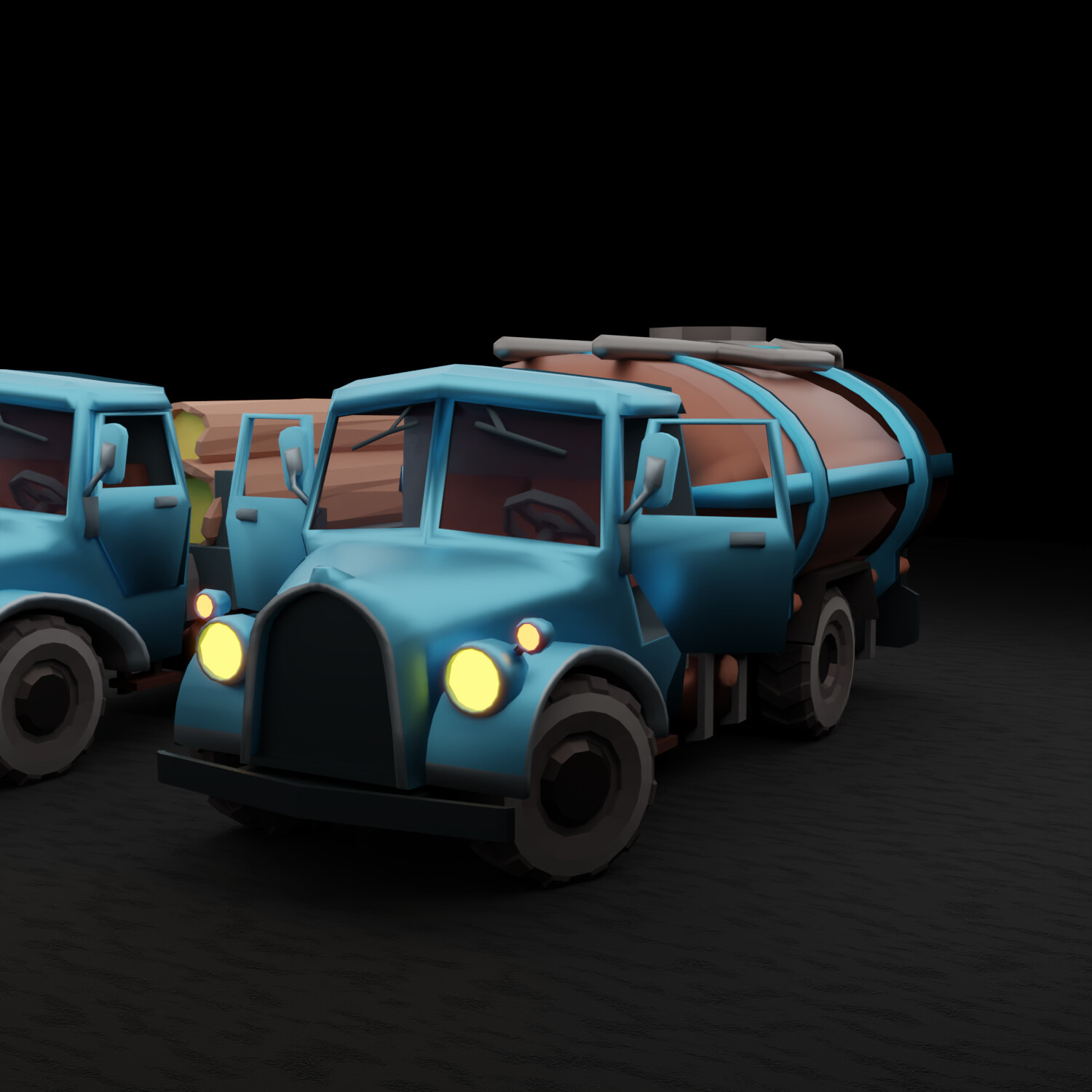 ArtStation - Low-poly Truck Collection