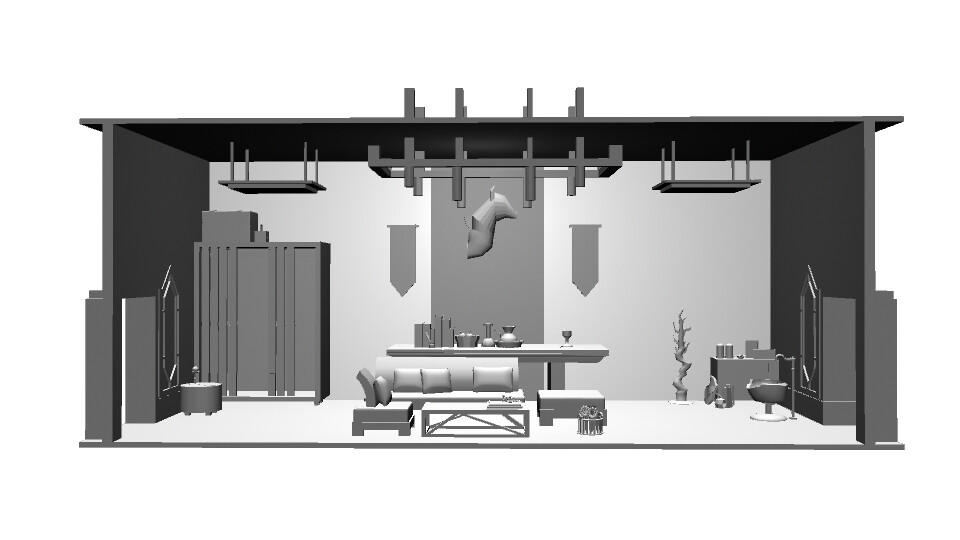 ArtStation - Arknights - Nearl's Room Low-Poly Rebuild