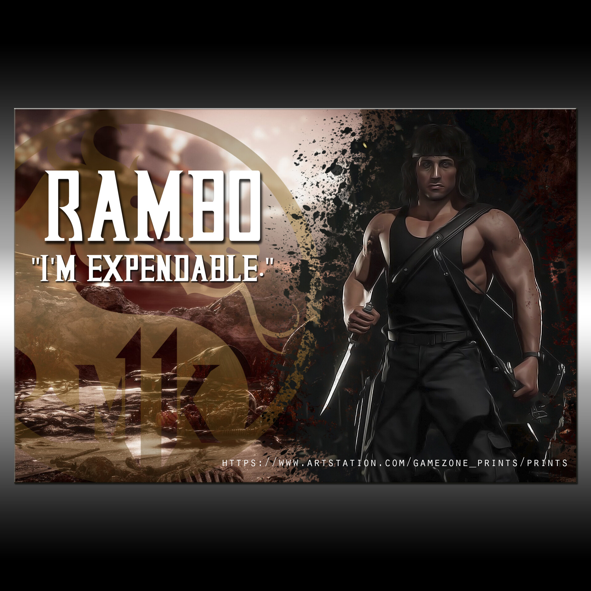 ArtStation - Rambo from Mortal Kombat 11 - "I'm expendable." v.1