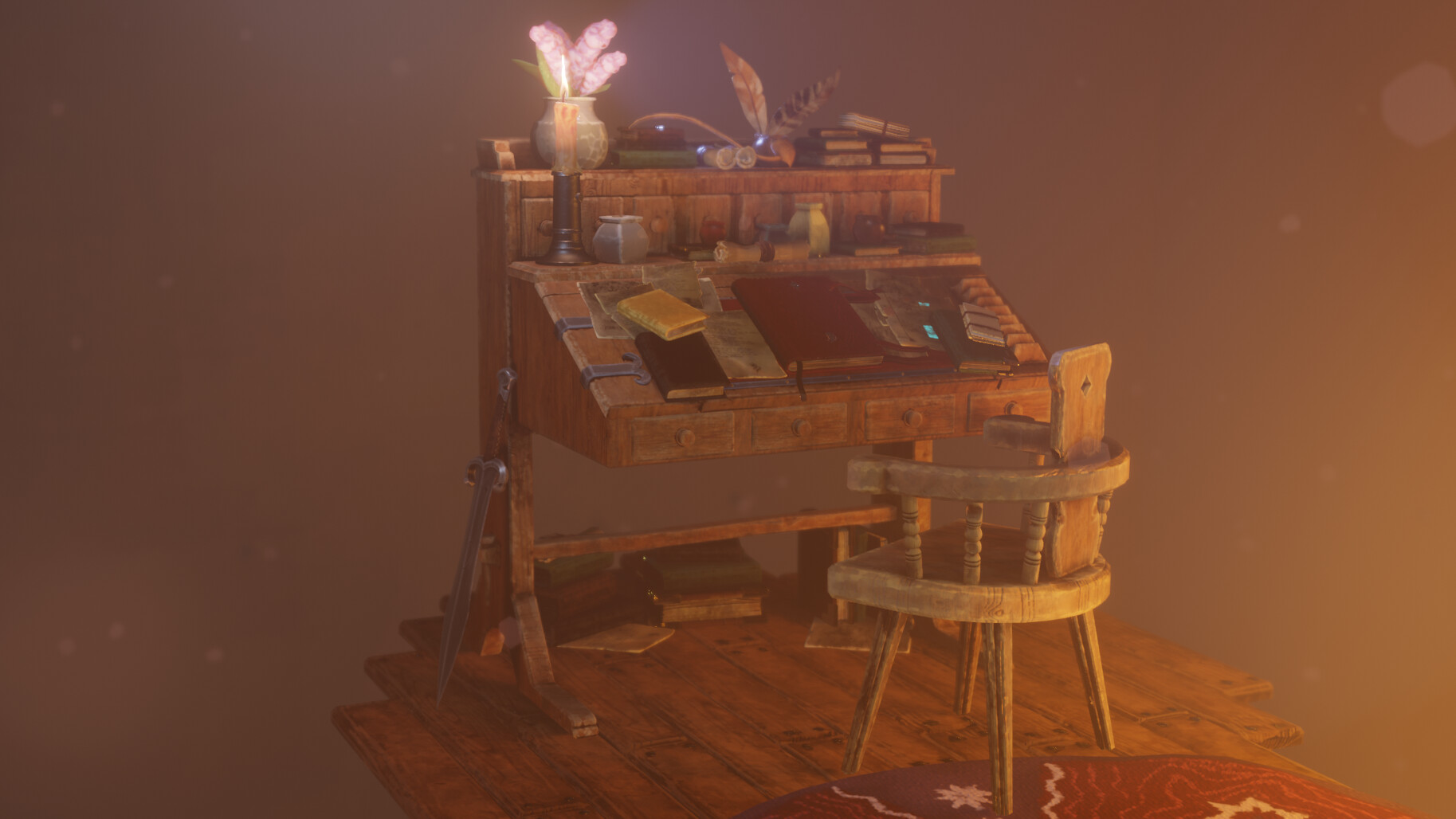 ArtStation - Concerning Hobbits - Bilbo's study desk