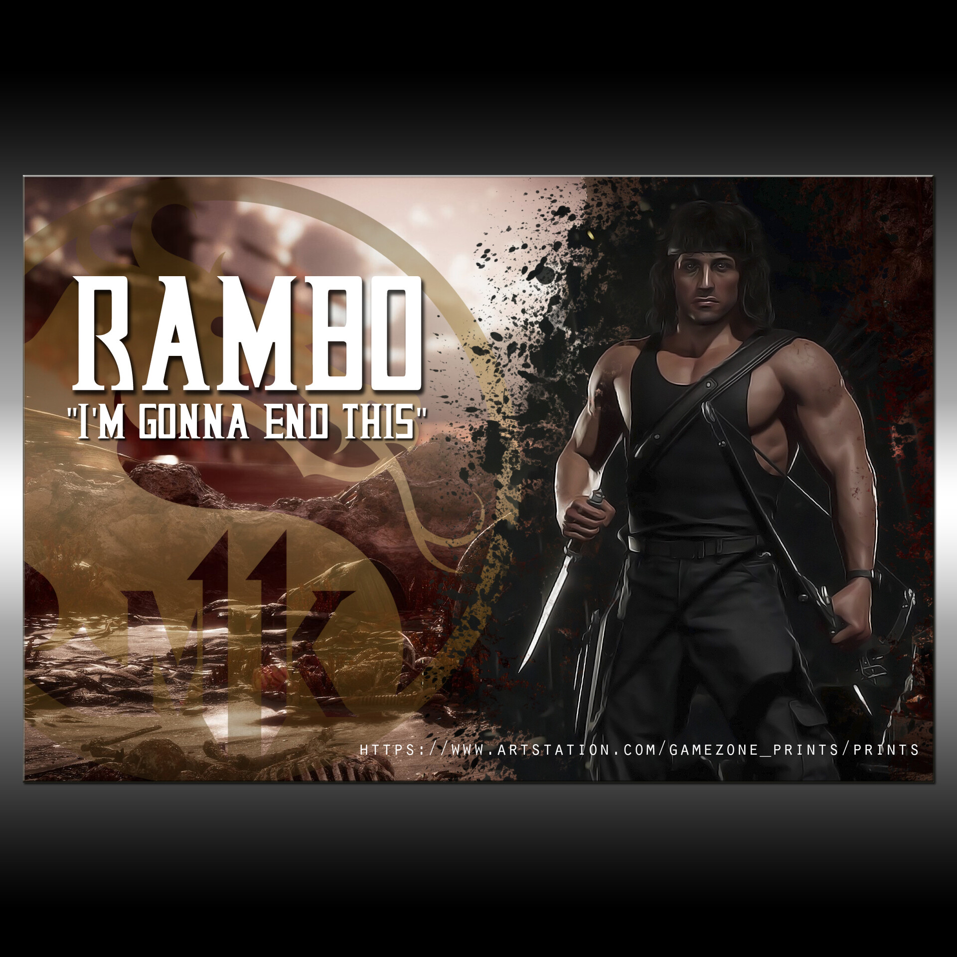 ArtStation - Rambo from Mortal Kombat 11 - "I'm gonna end this." v.1