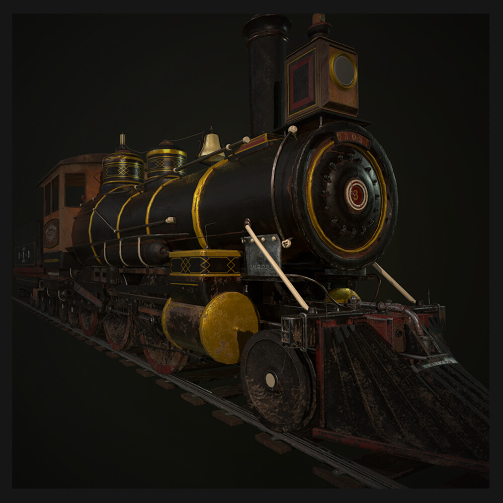 ArtStation - Steam Train Locomotive