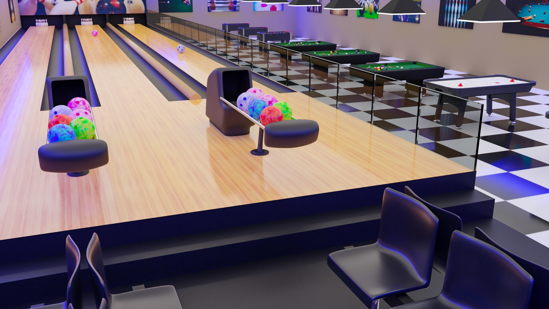 ArtStation - Games Room 3D - Blender