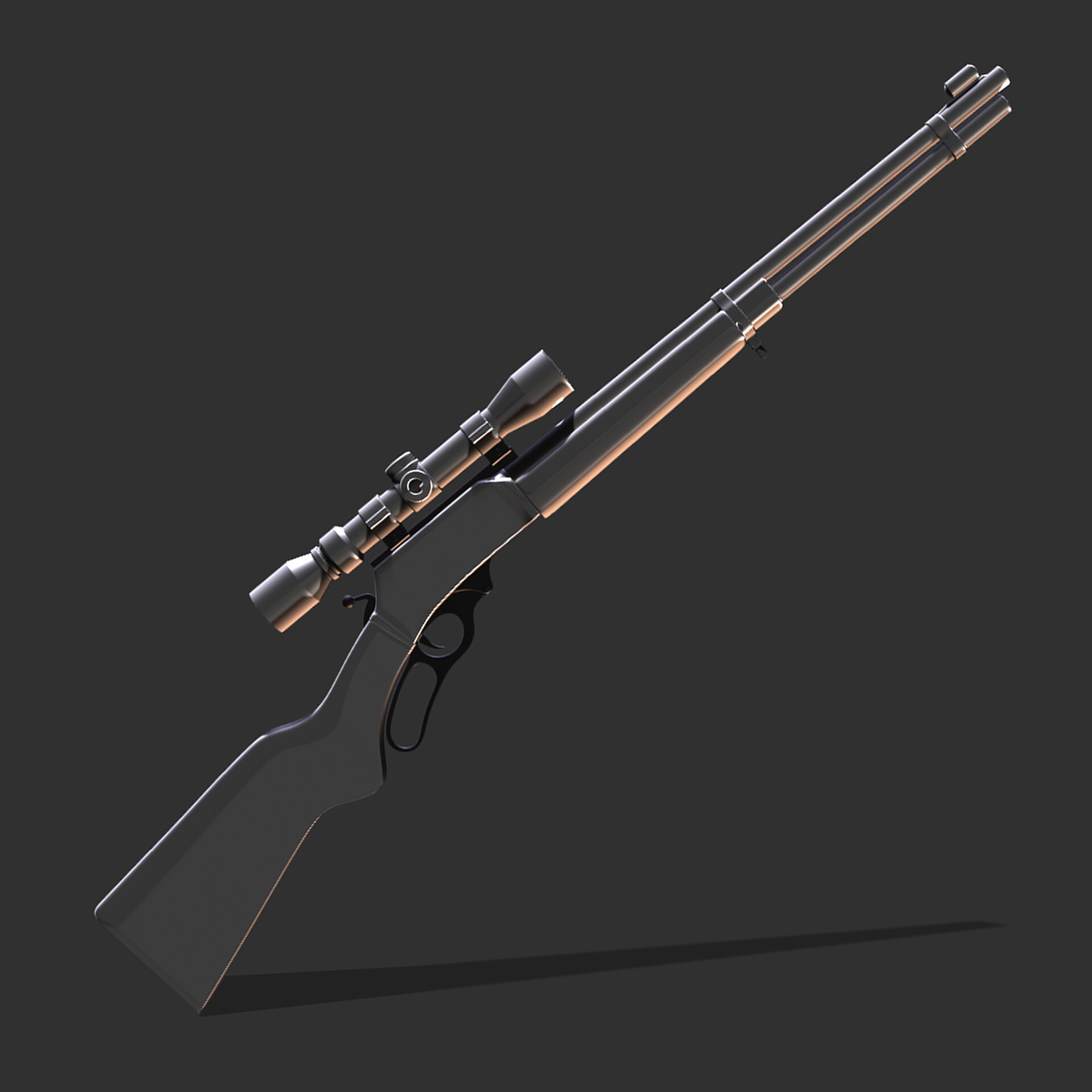 ArtStation - Rifle with scope