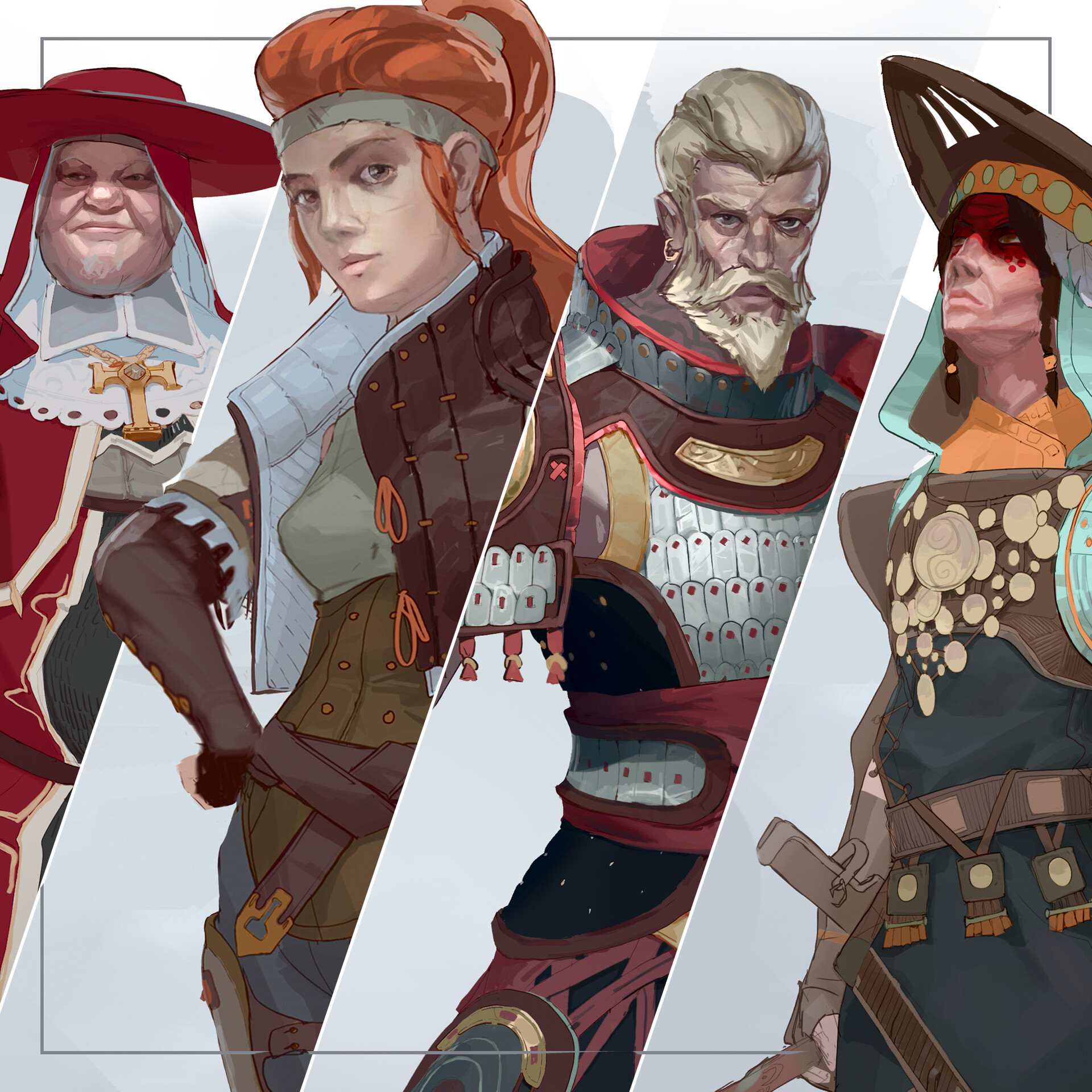 ArtStation - DnD party all together