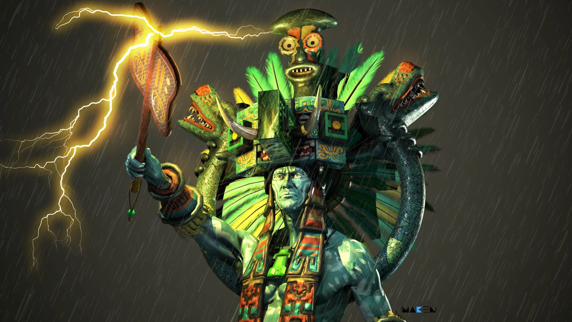 ArtStation - CHAAK -Mayan Gods-