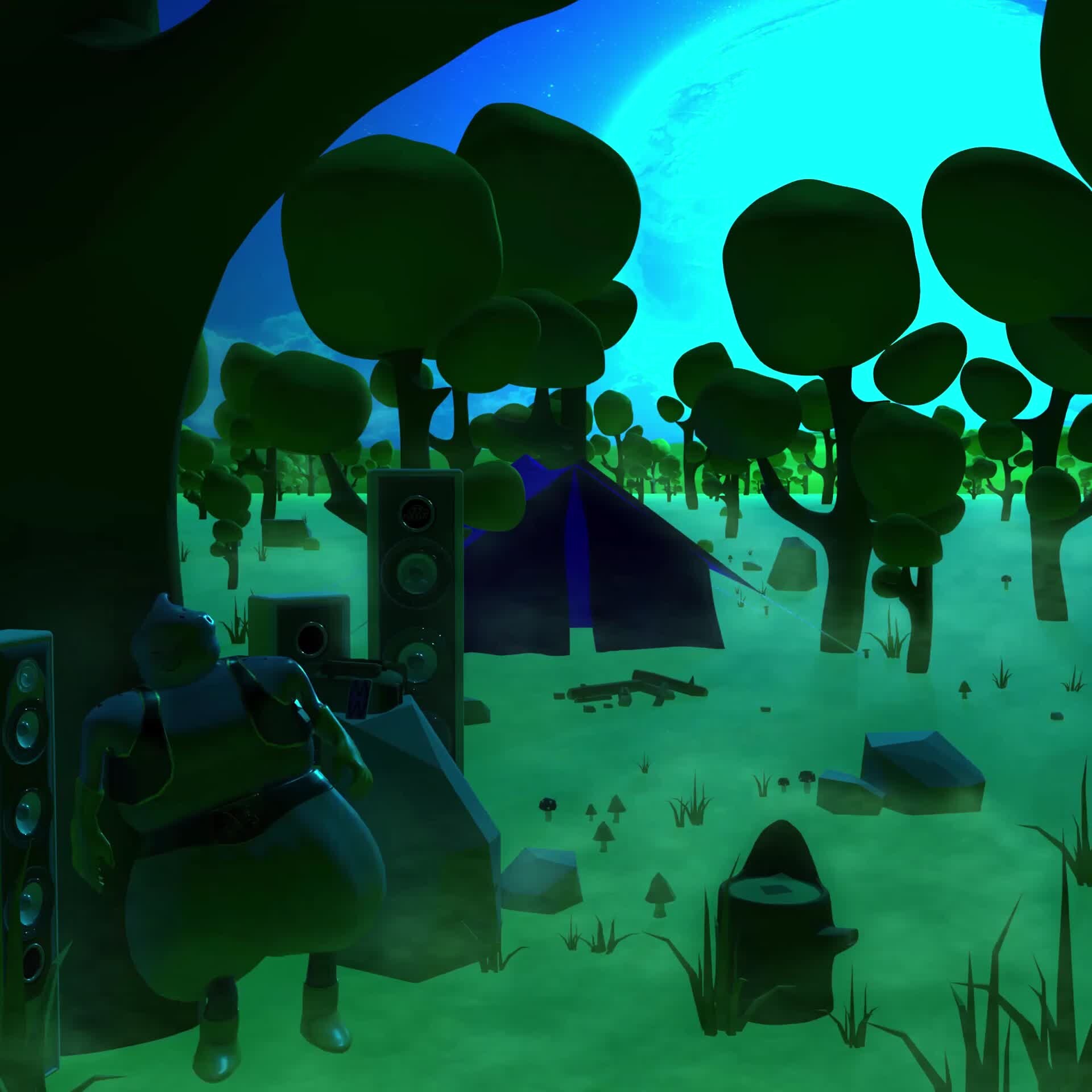 ArtStation - 3D environment & animation; Majin Buu chillin'