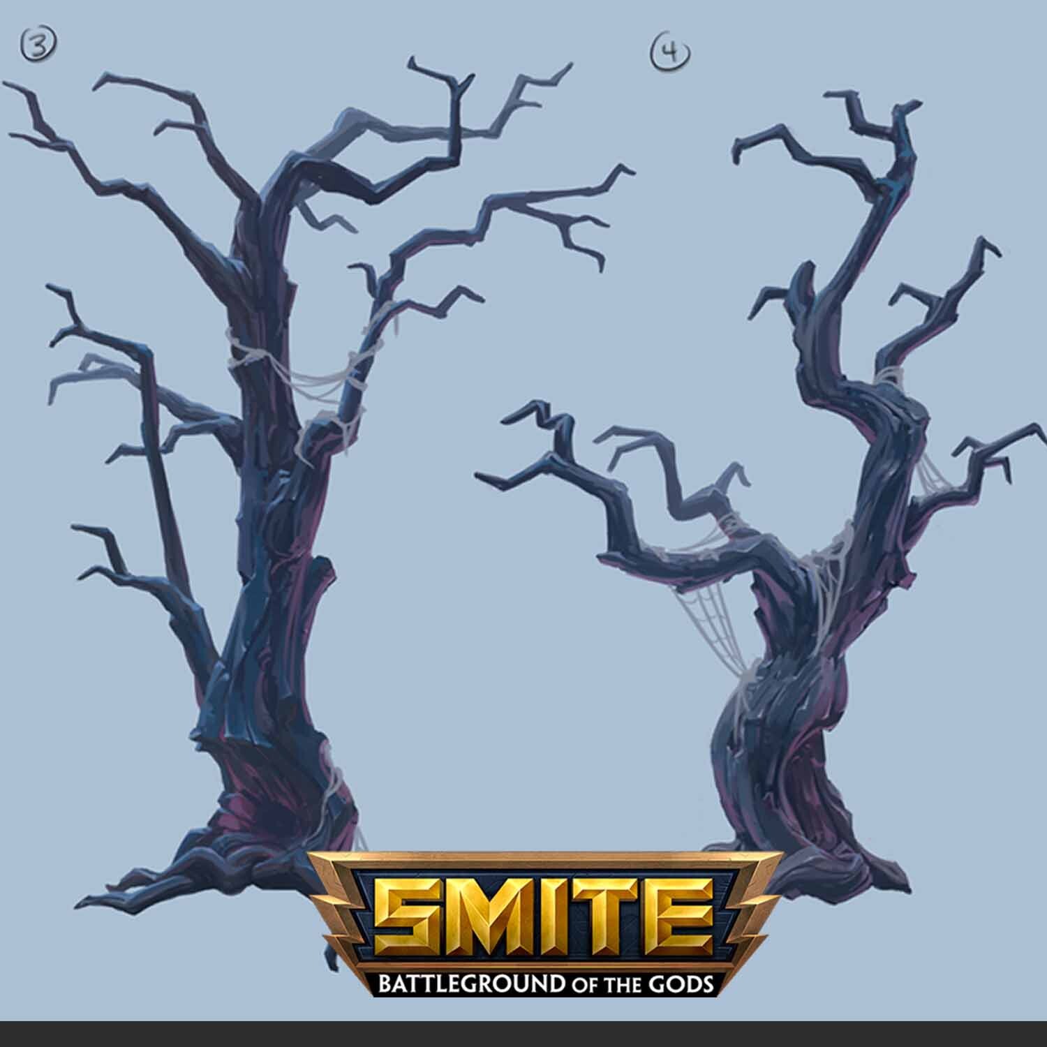 ArtStation - SMITE - Stranger Things arena - trees