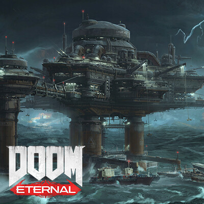 ArtStation - DOOM Eternal DLC | UAC Oil Rig