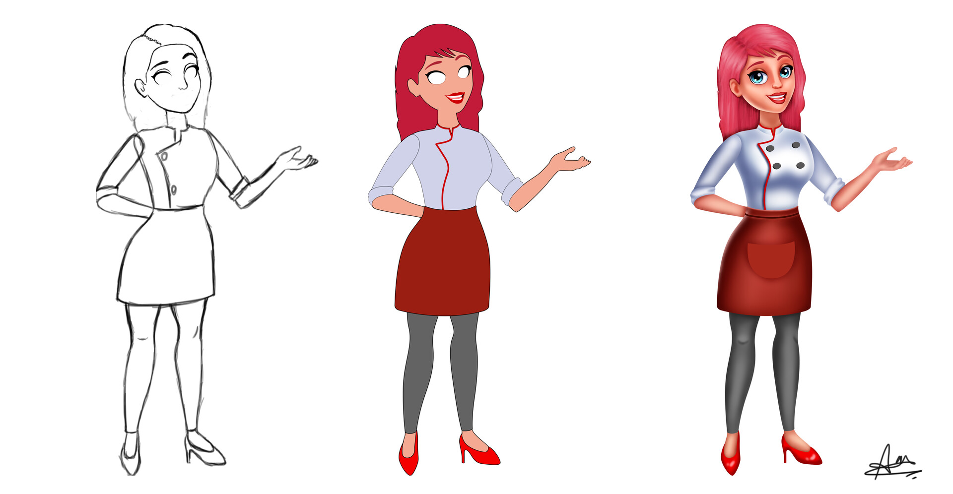 ArtStation - character design in photoshop