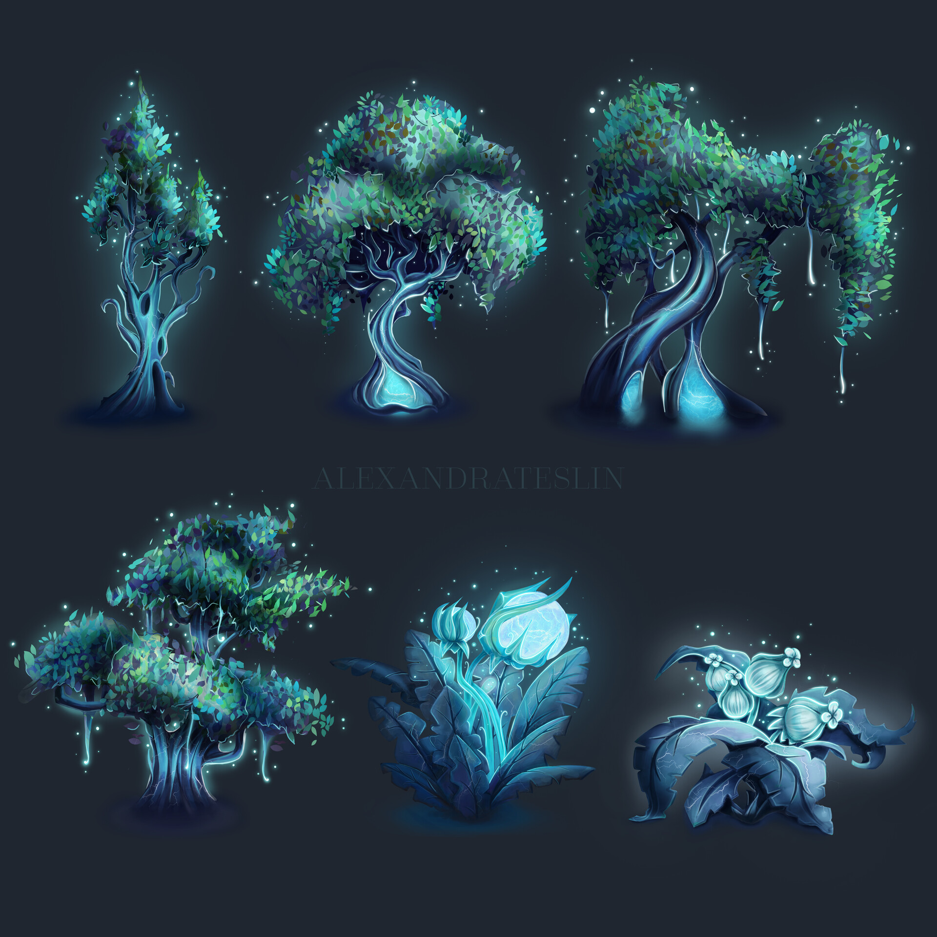 ArtStation - Trees and Bushes Concept Arts