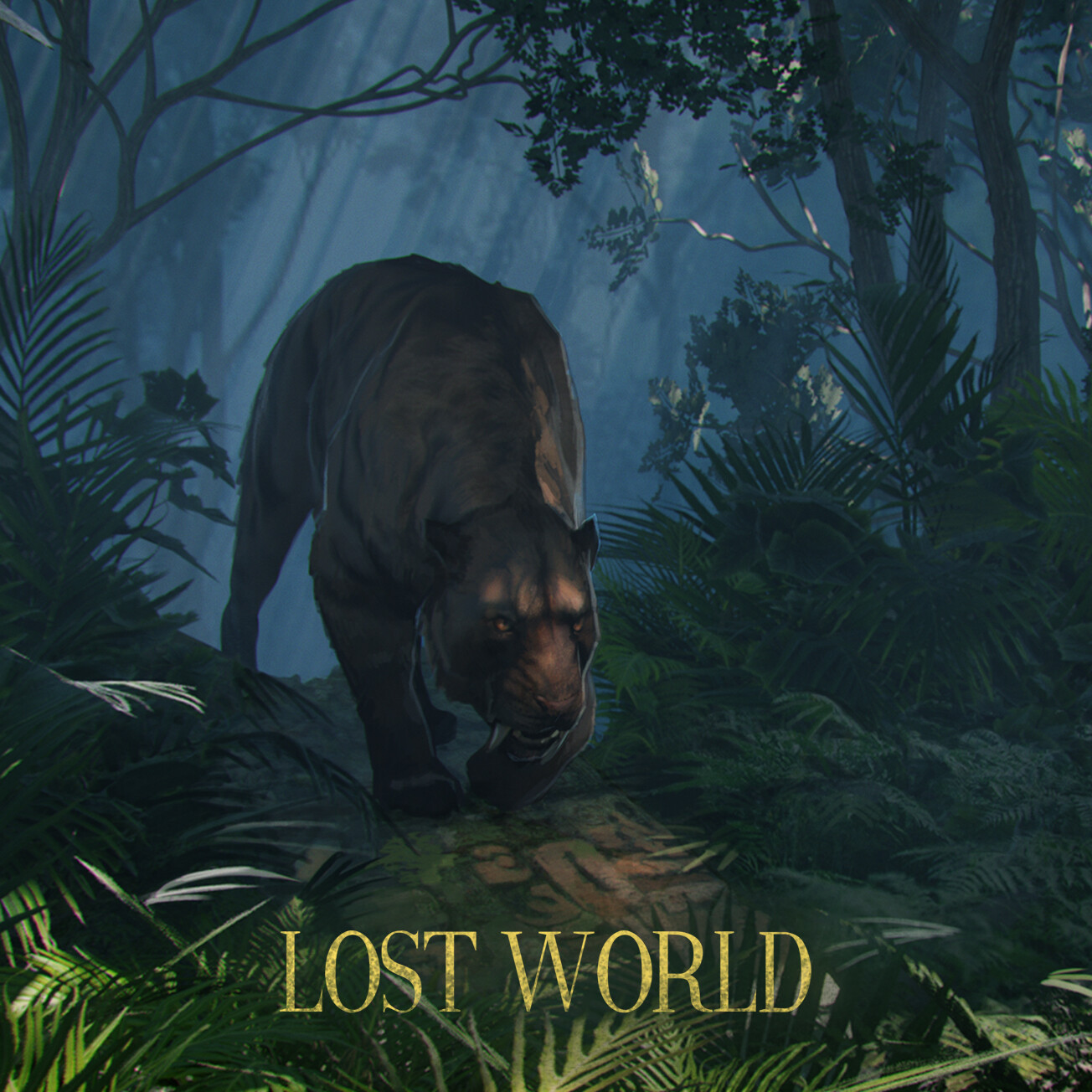 ArtStation - Lost World - Smilodon Faceoff