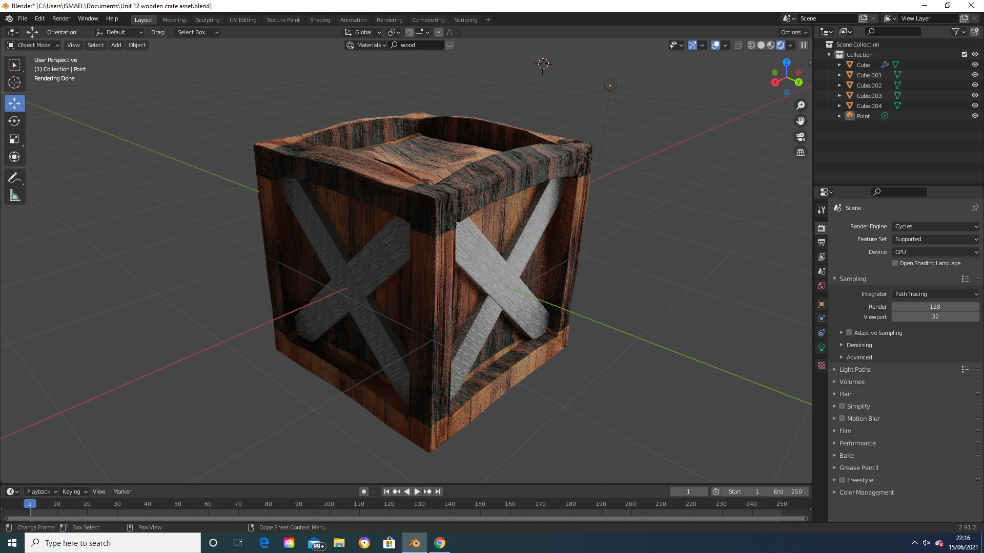 ArtStation - 3D wooden box asset creation process