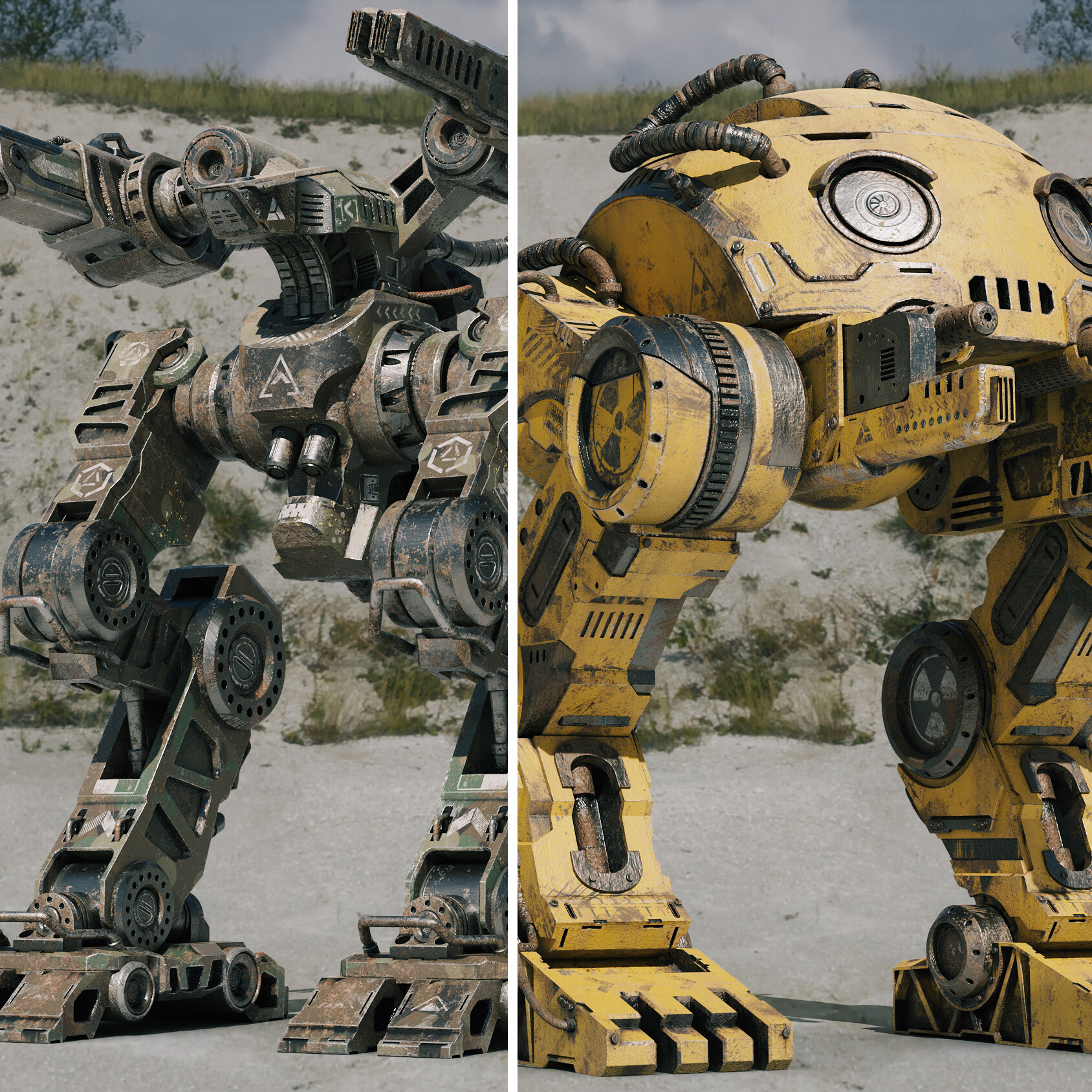 ArtStation - SciFi Mech Blender Practice