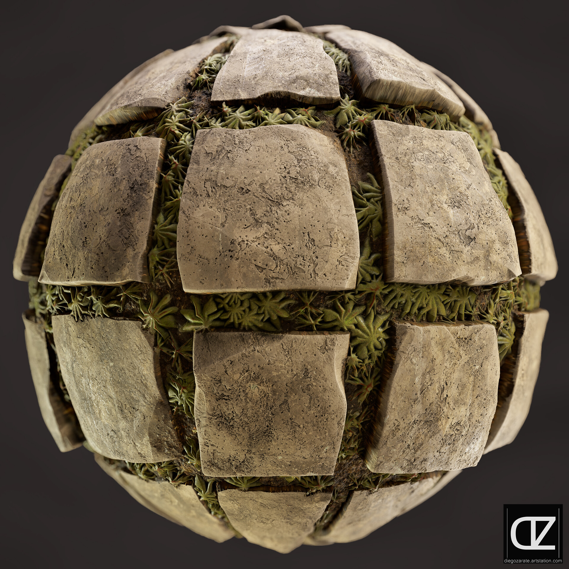 ArtStation - PBR - STONE BLOCKS SURFACE- 4K MATERIAL