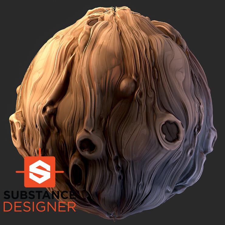 3dExtrude Tutorials - Stylized Swamp Tree Bark - Substance Painter
