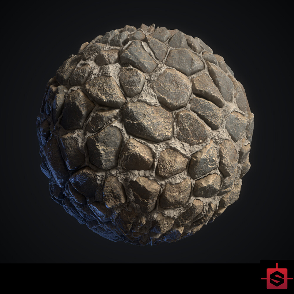 ArtStation - Substance Designer Stone Wall , Weekend Practice