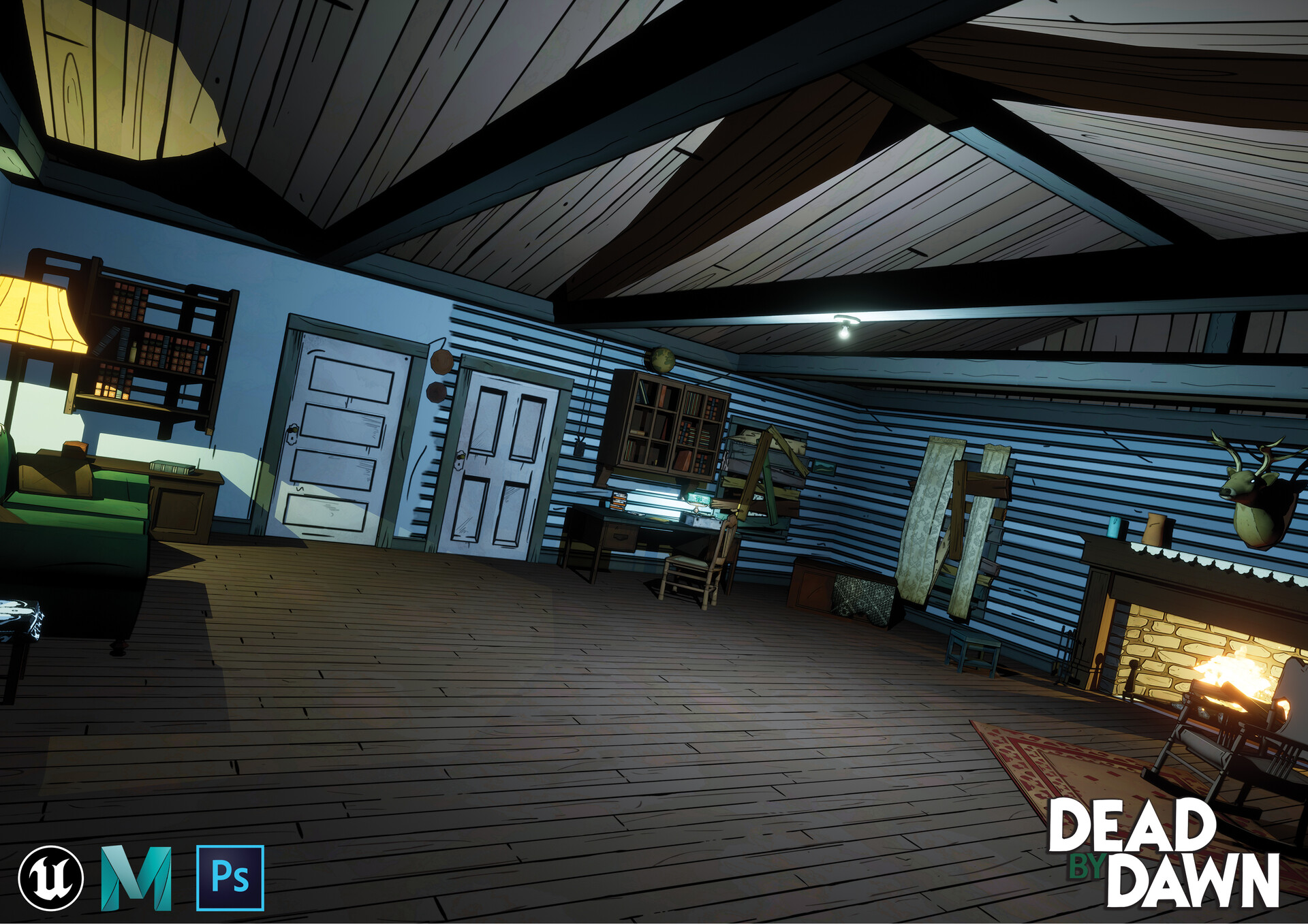 ArtStation - Evil Dead Cabin (Telltale Style)