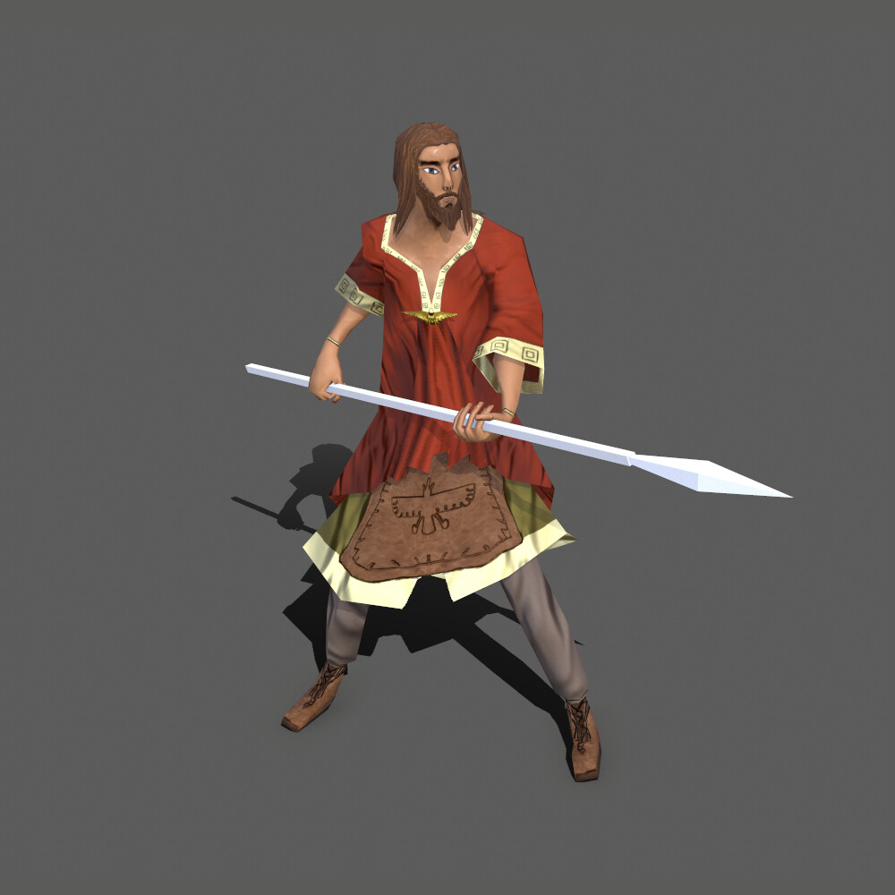 ArtStation - Low poly Spearman, rework
