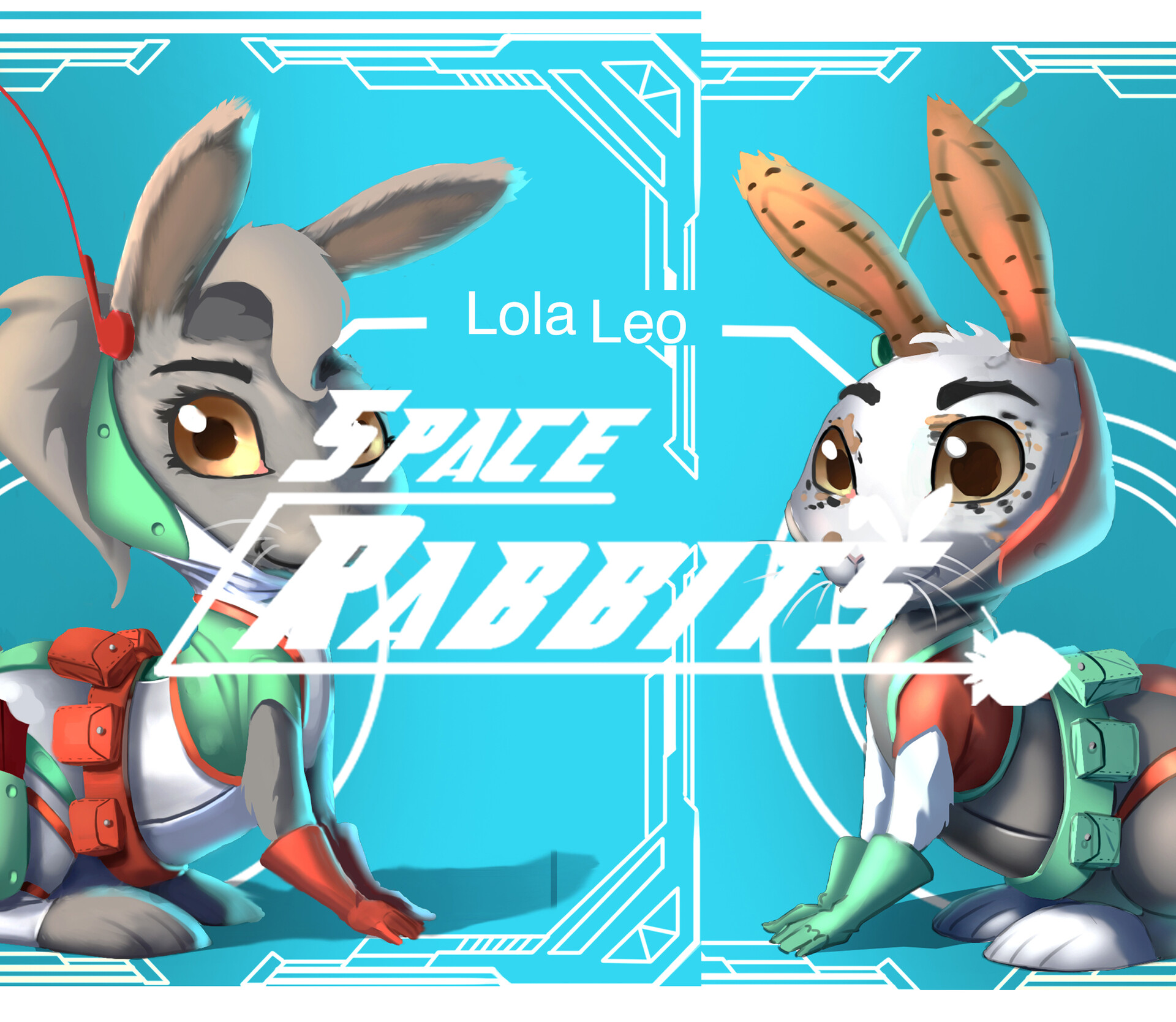 ArtStation - Characters design Space Rabbits