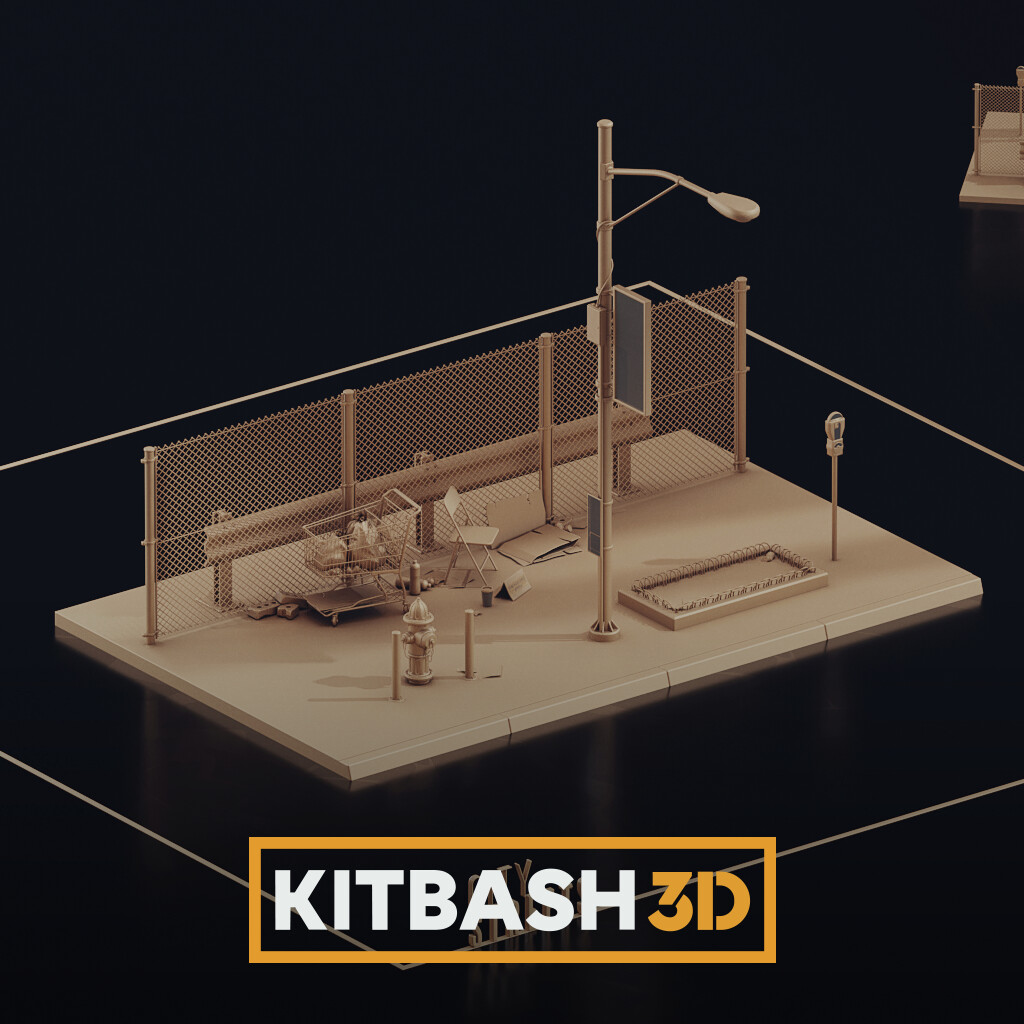 ArtStation - City Streets Kitbash3D set