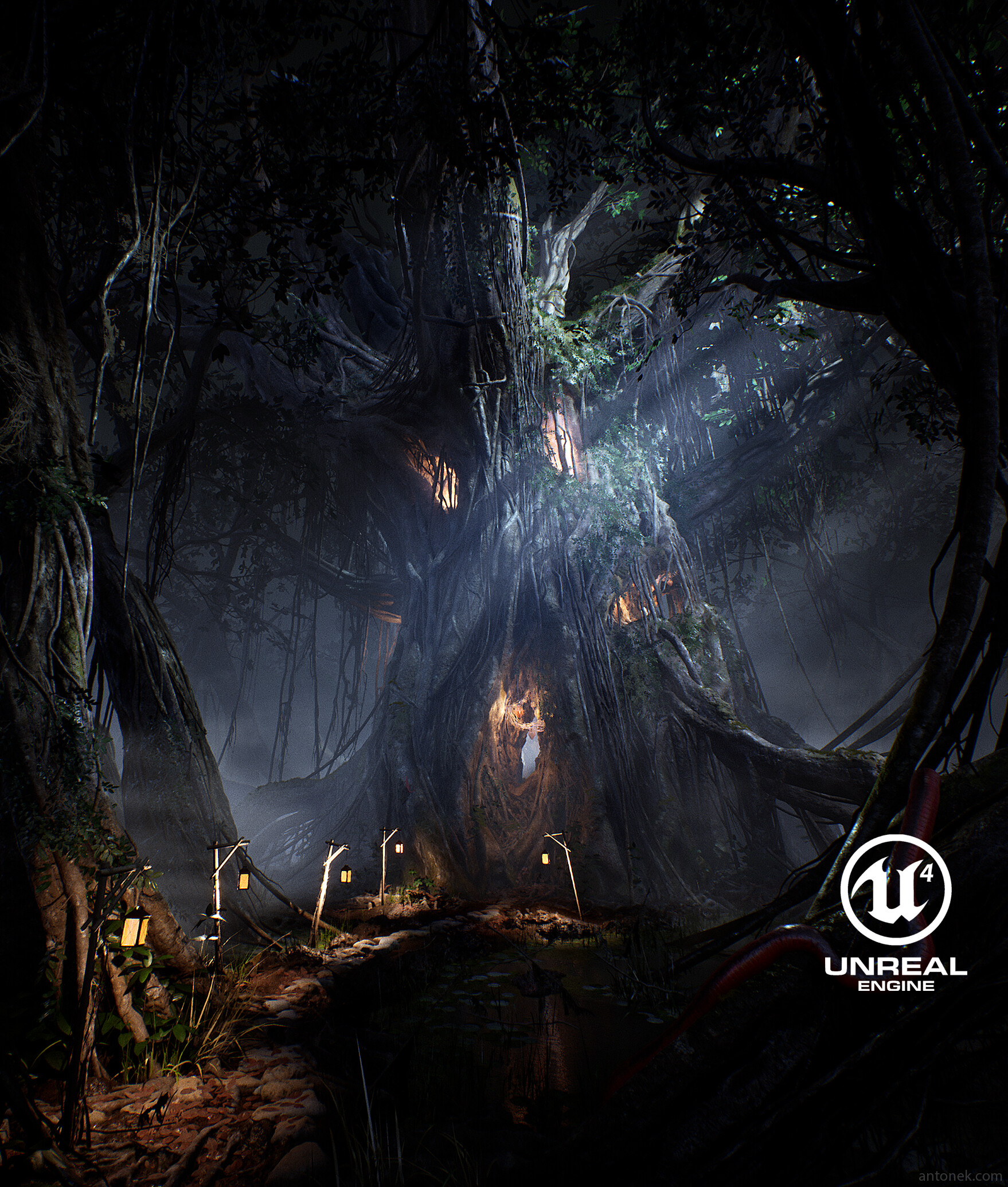 ArtStation - Wizard's treehouse - UE4