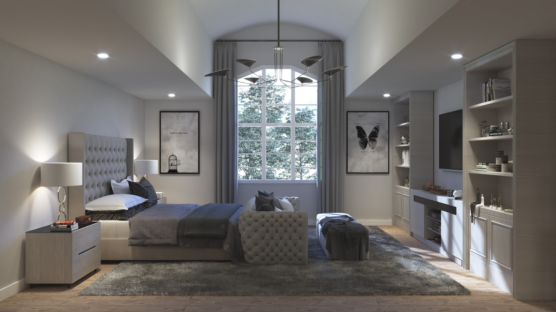 ArtStation - Bedroom Interior ArchViz