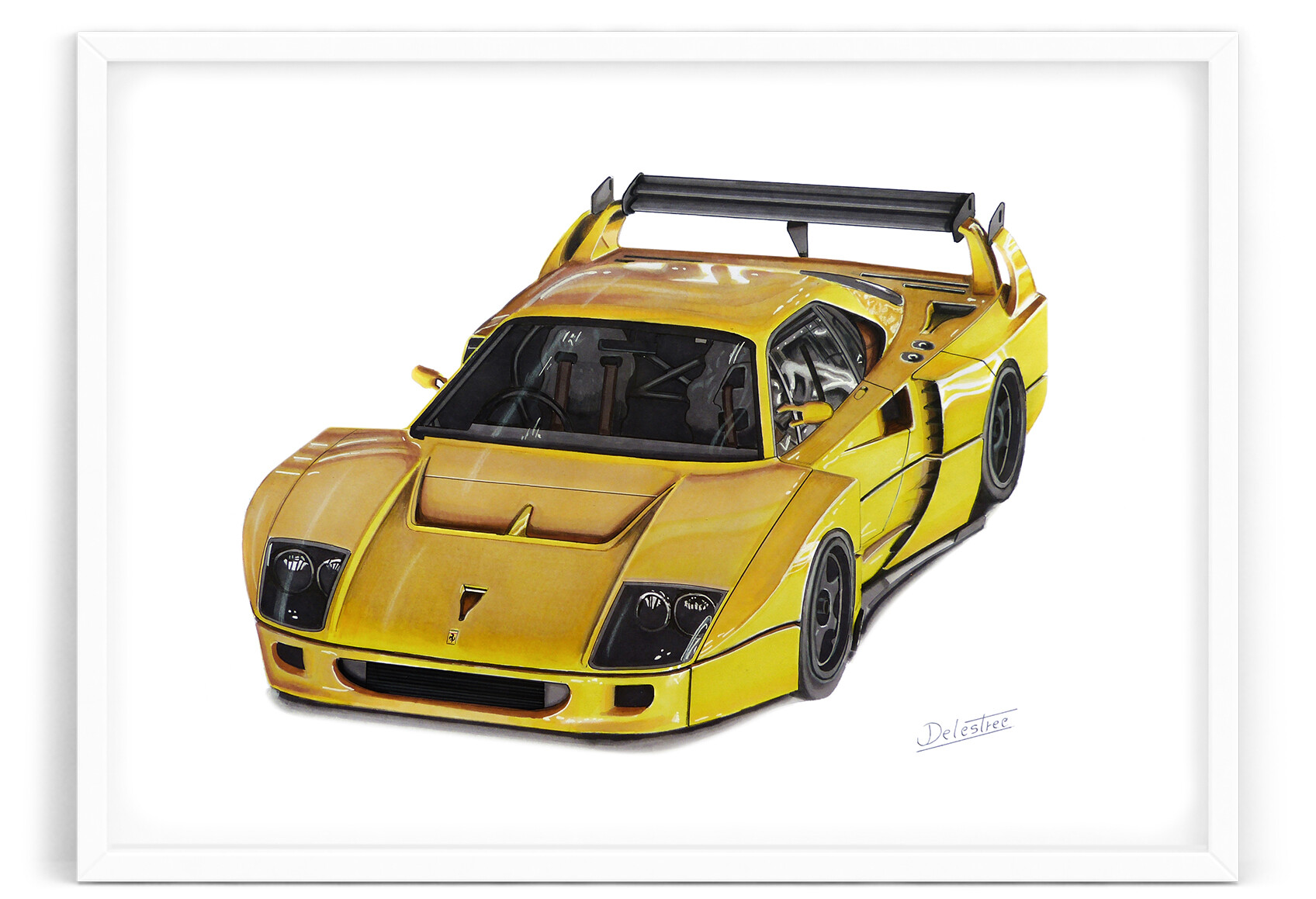 ArtStation - Ferrari F40 LM Drawing