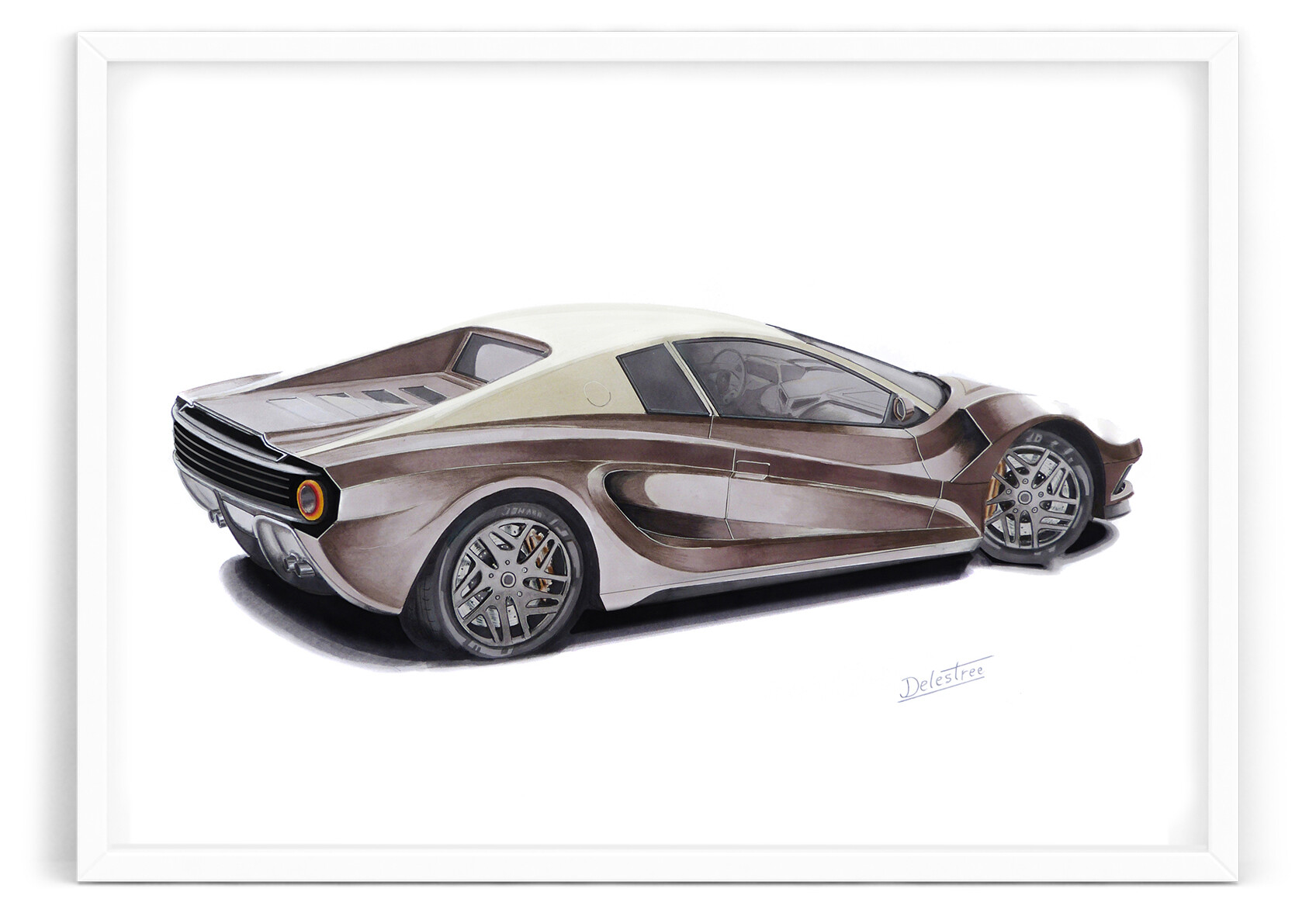 ArtStation - Ferrari Testarossa remake drawing