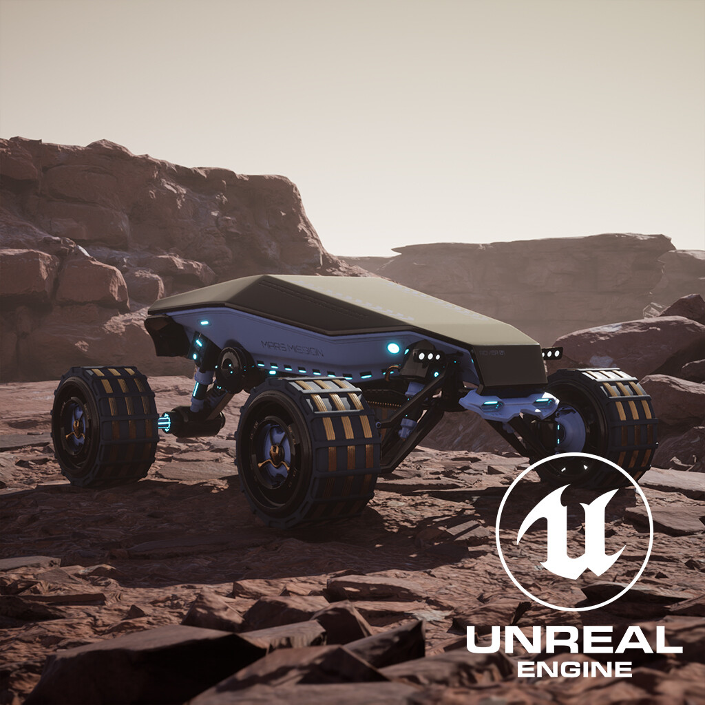 ArtStation - Driveable Mars Rover UE4 Project