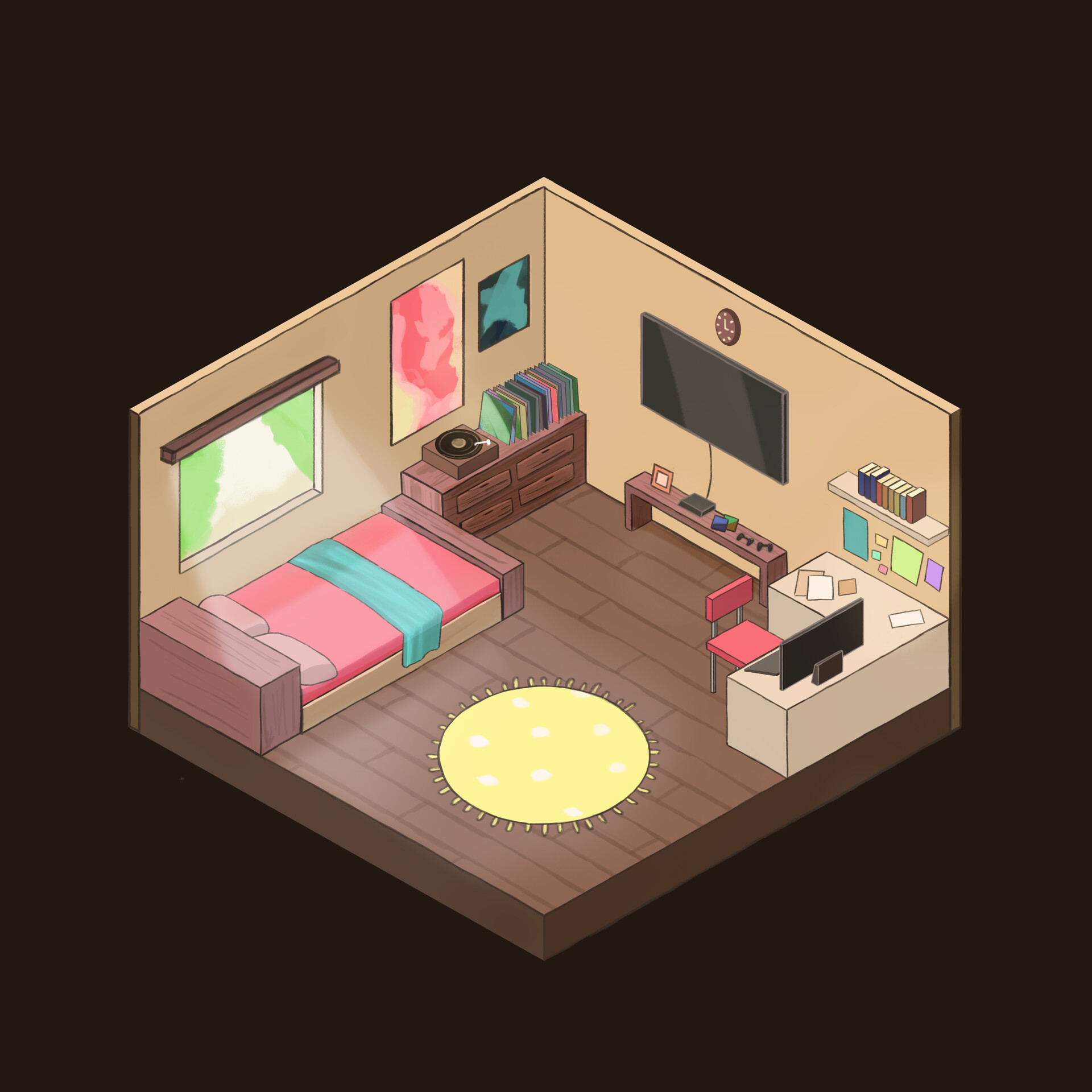 ArtStation - Isometric Room