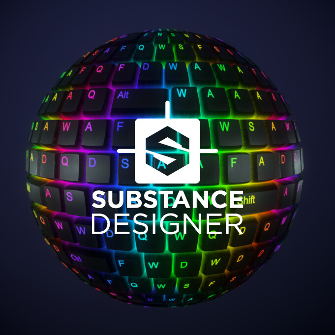 ArtStation - RGB Keyboard Substance Designer