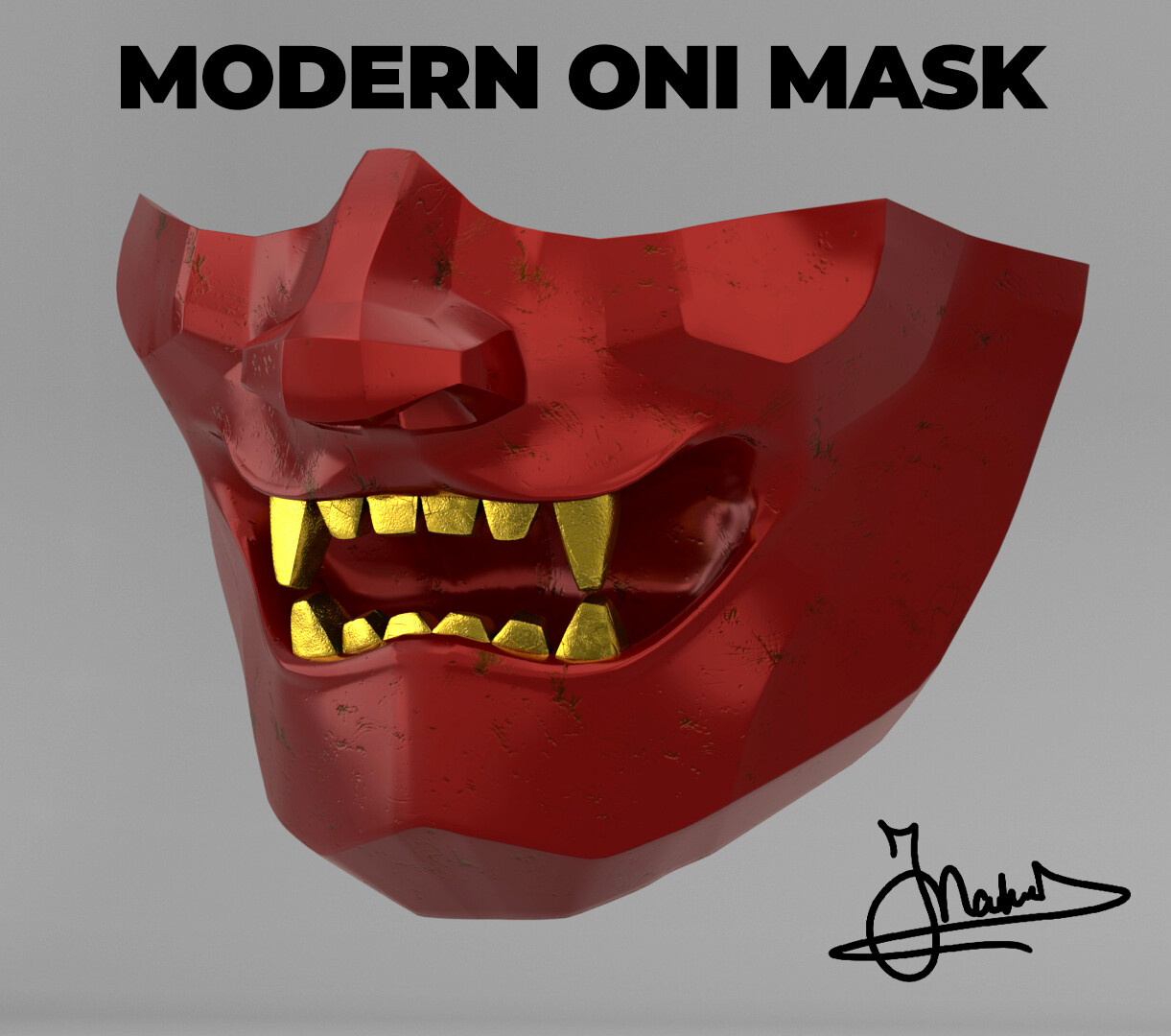 ArtStation - Modern Age Oni Ninja Mask